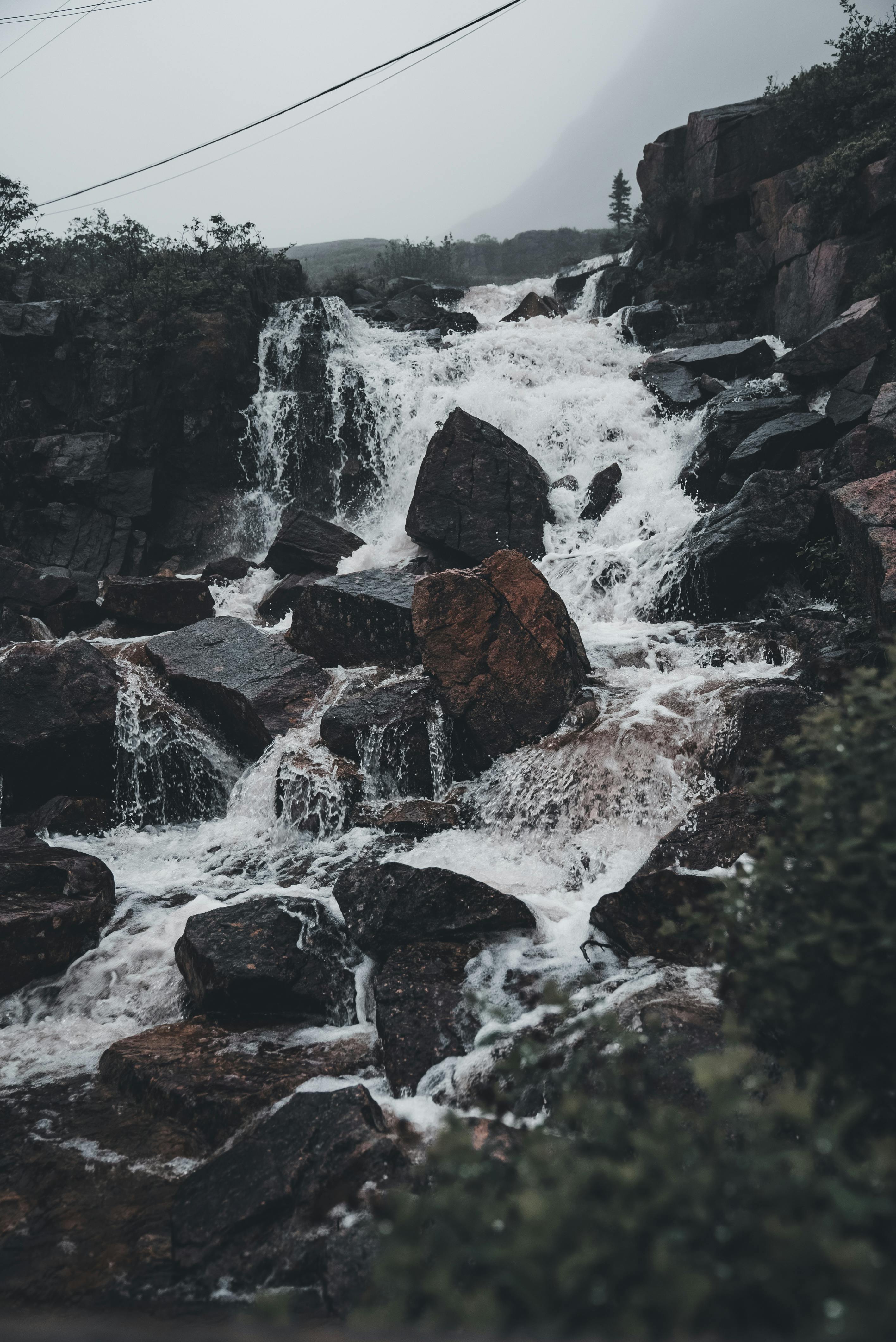 Rocks on Waterfall · Free Stock Photo