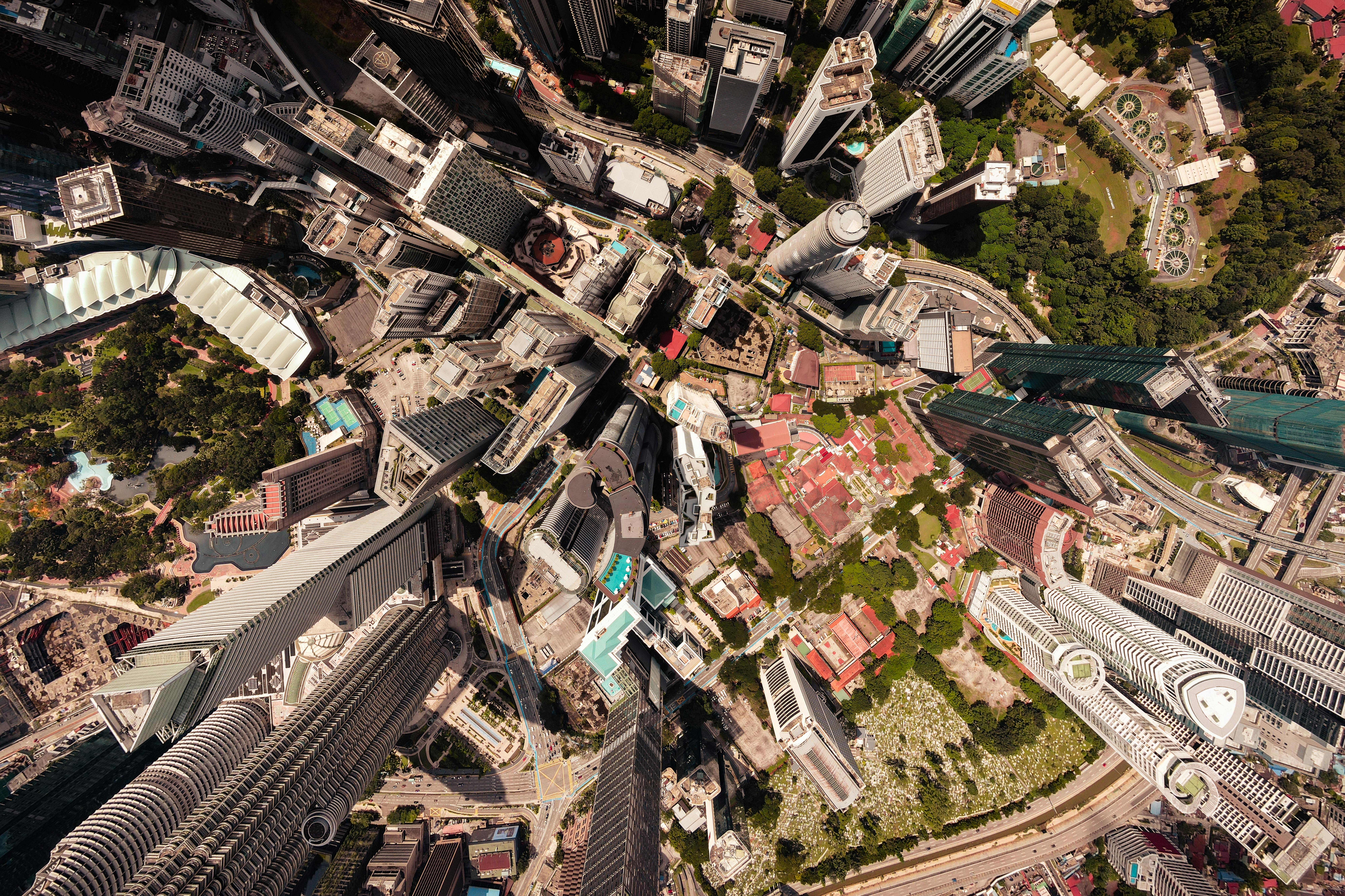 Aerial View of Buildings in a City · Free Stock Photo