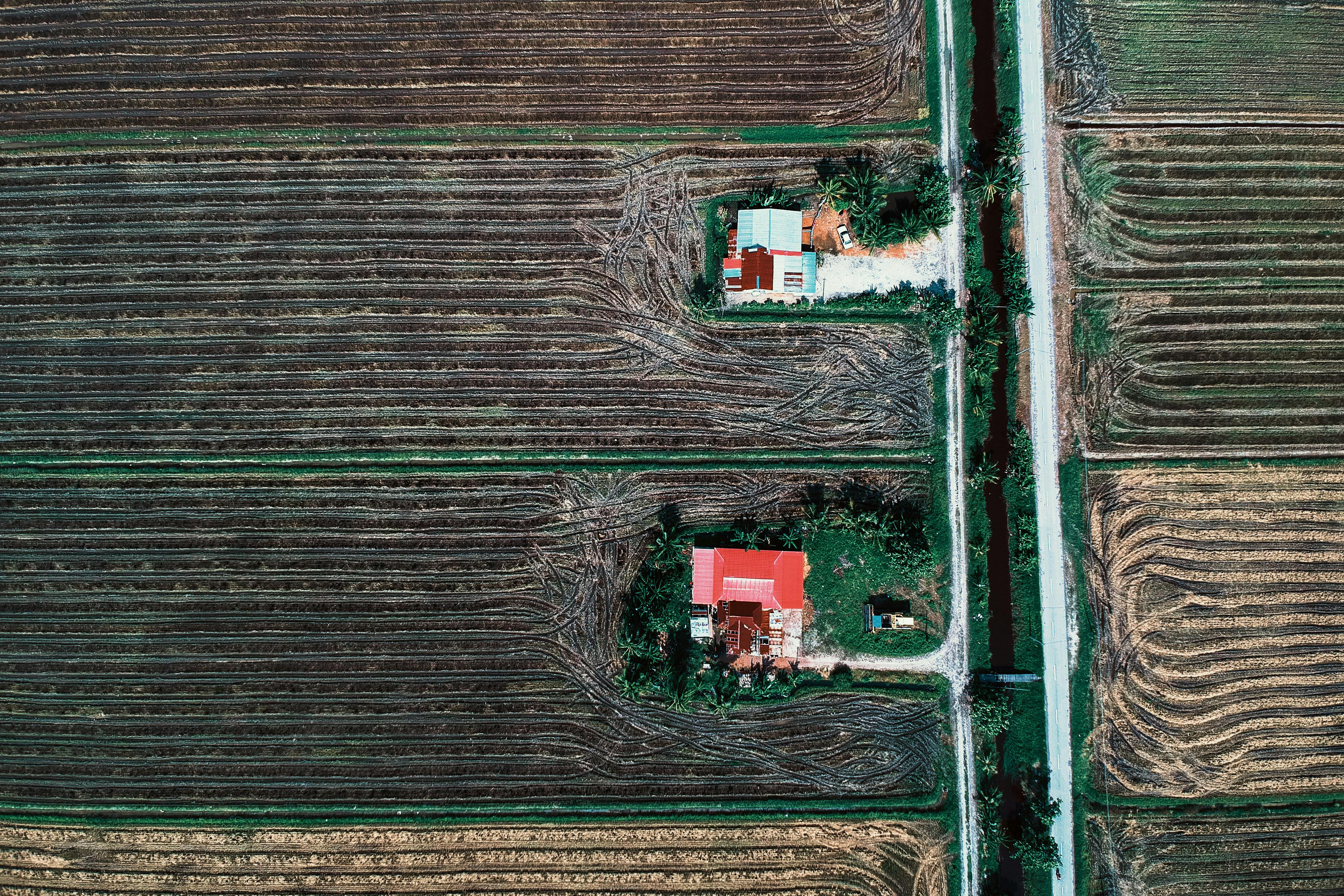 Bird's Eye View Of Farmland · Free Stock Photo