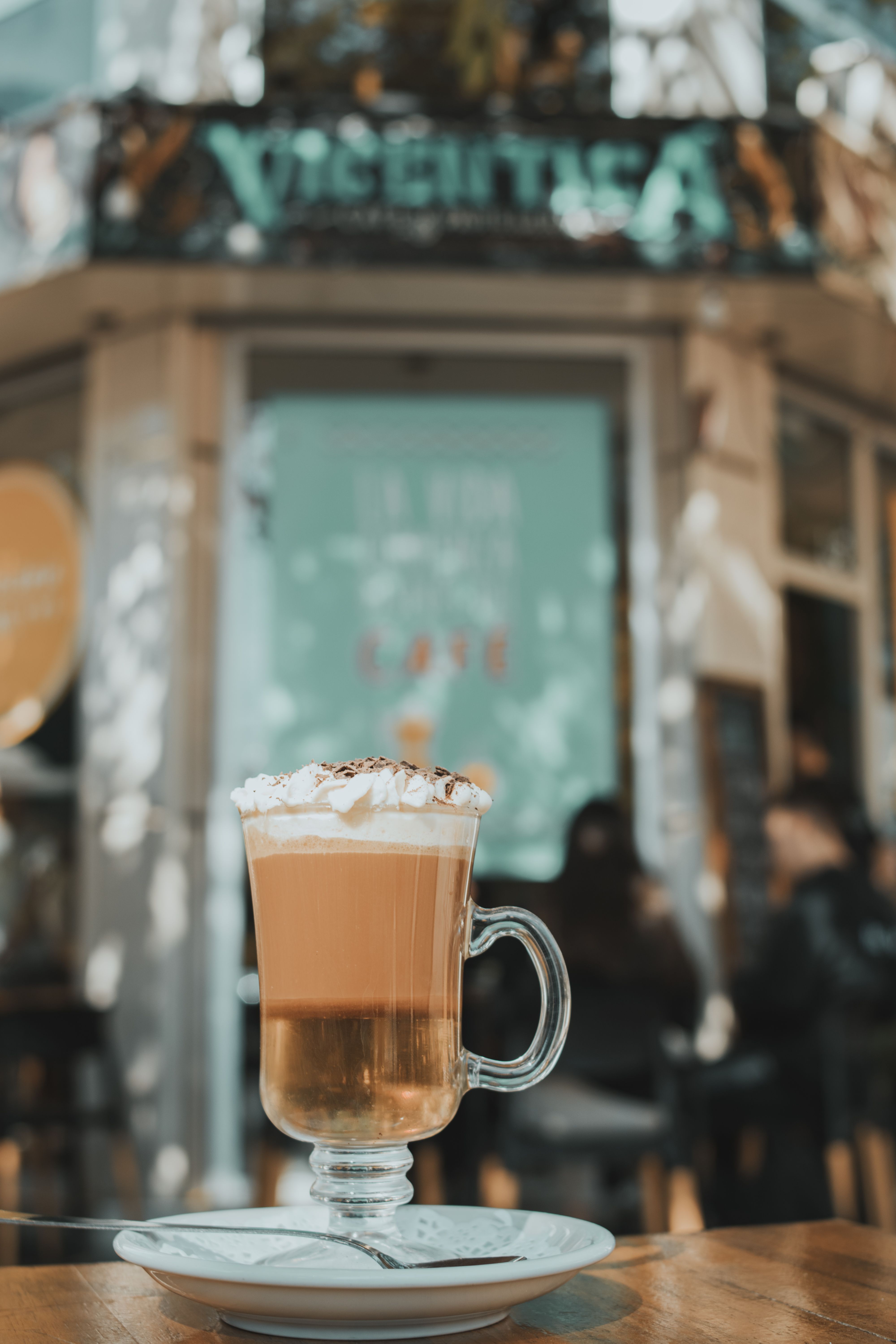 Close-up of a Drink with Whipped Cream on Top · Free Stock Photo