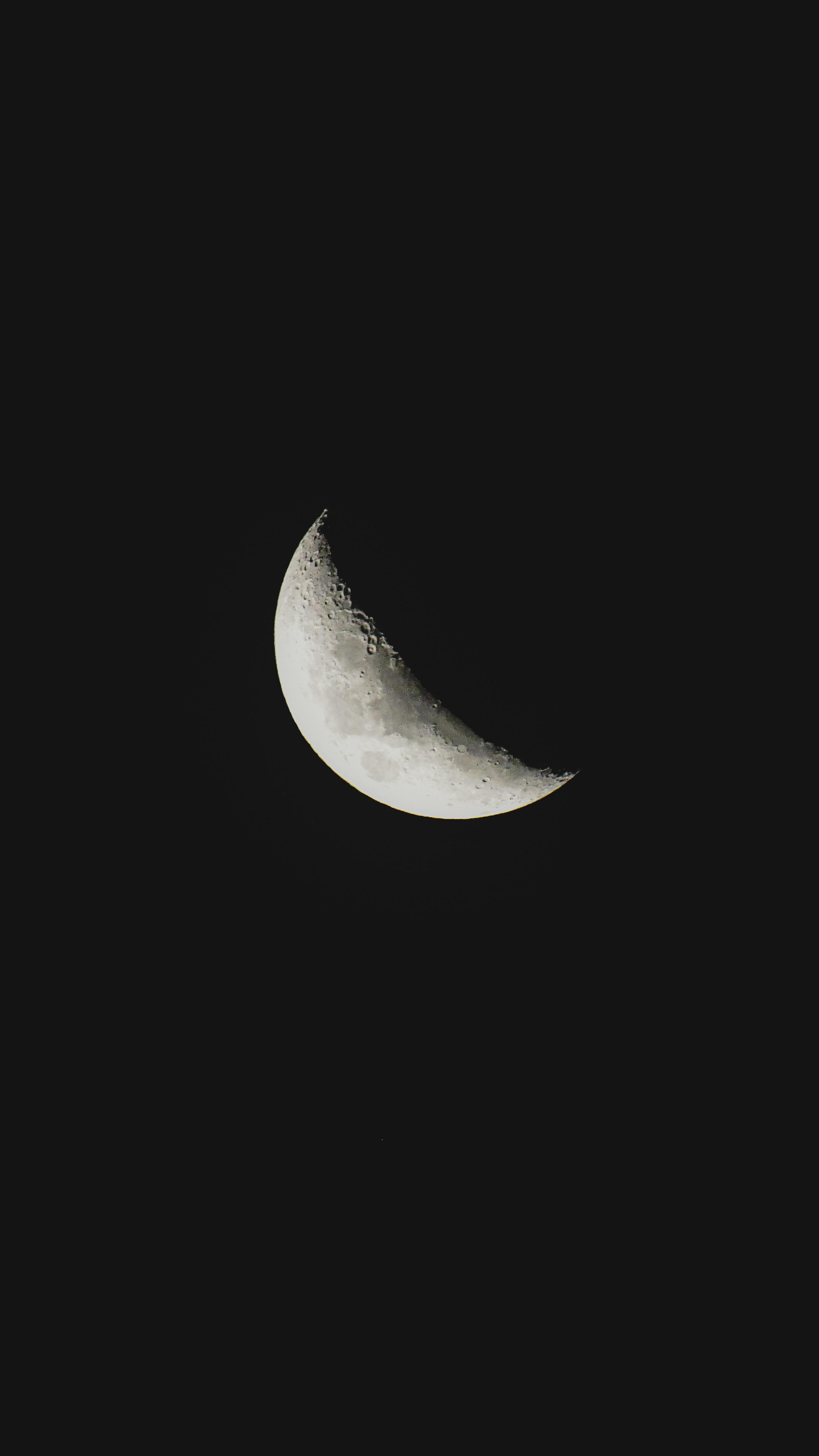 Crescent Moon in Black Background · Free Stock Photo