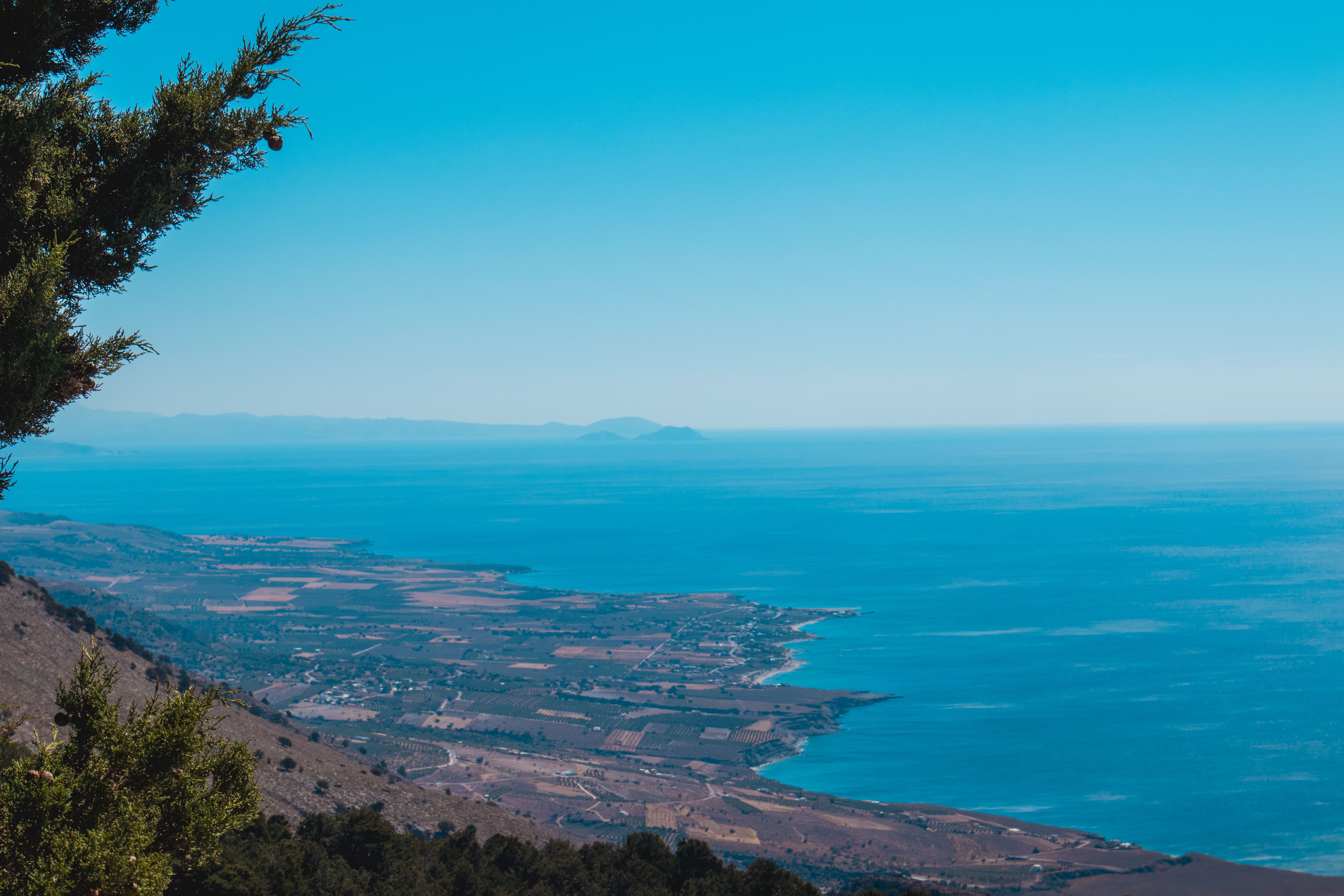 Sea Coast with Fields · Free Stock Photo