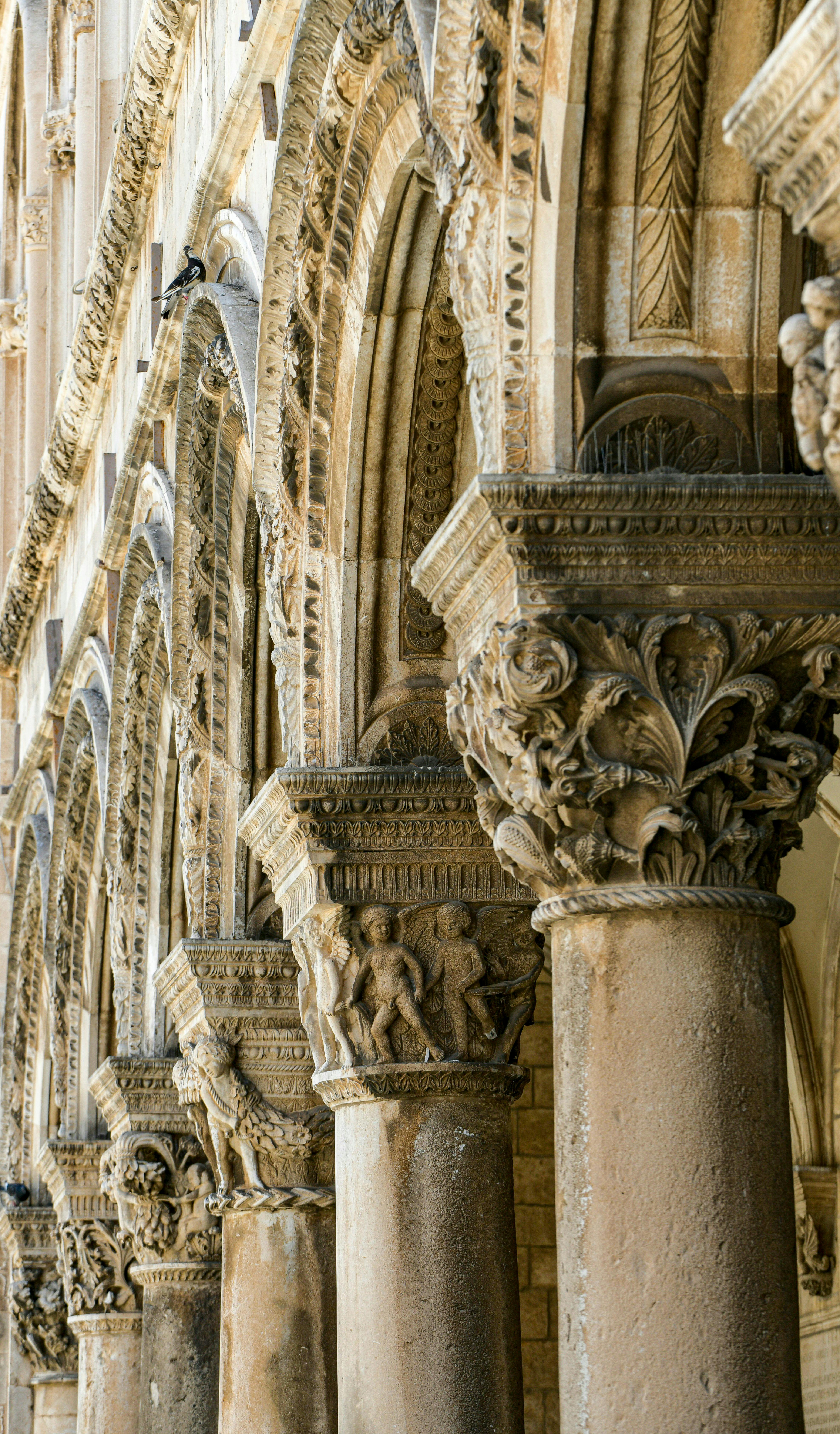 Close-up of Columns and Ornate Facade of Rectors Palace Museum · Free ...