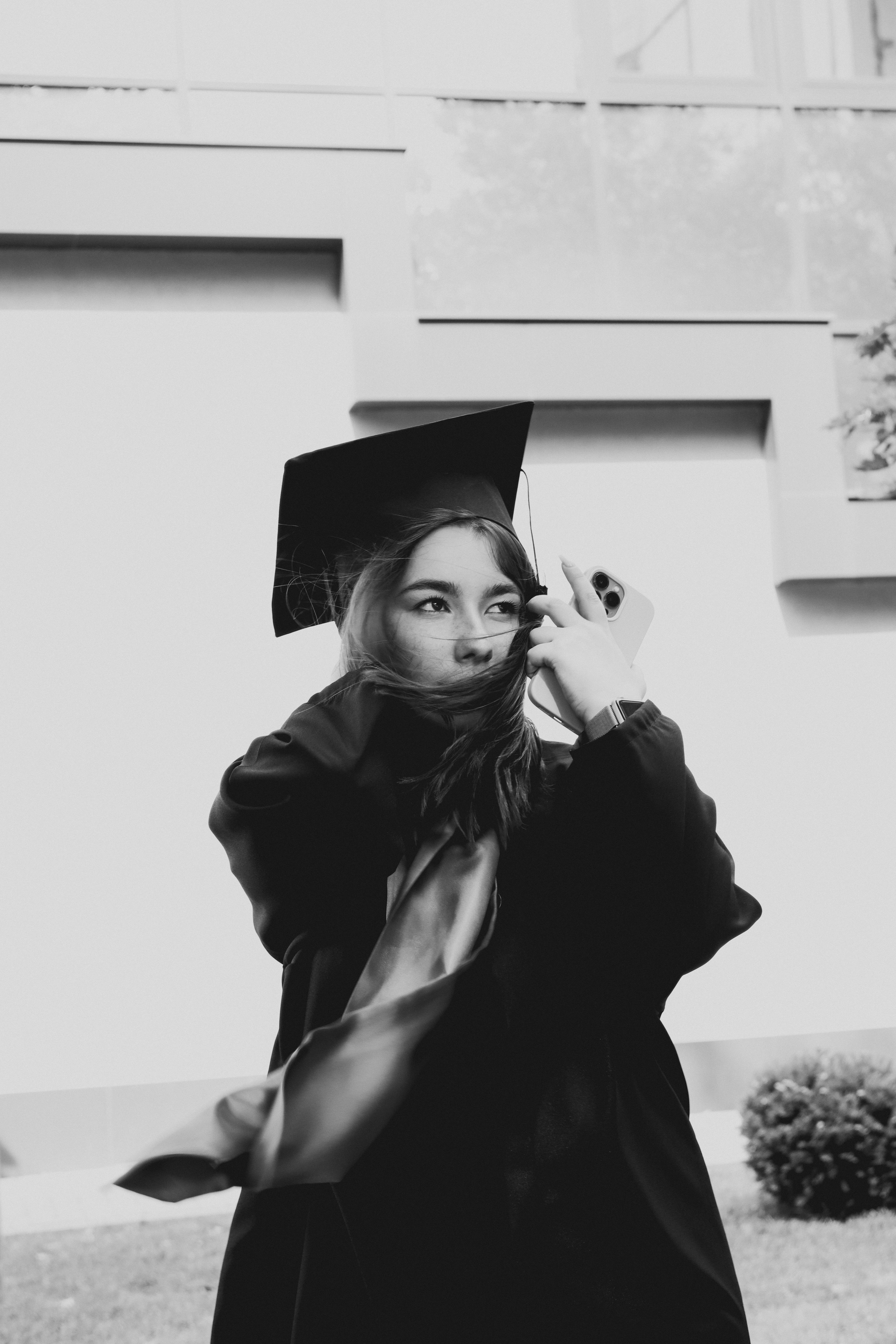 Woman Wearing Blue Academic Dress · Free Stock Photo