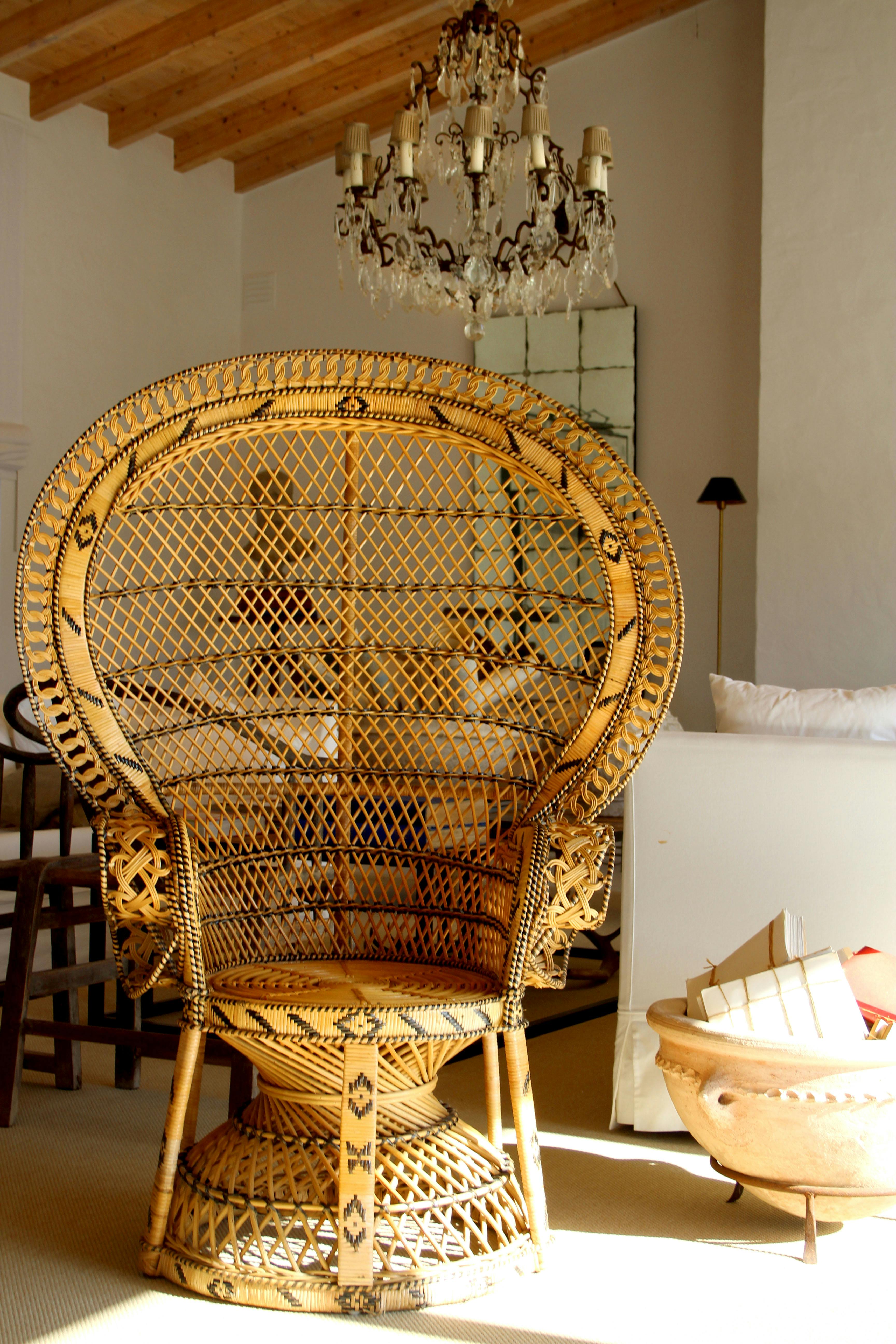 Luxury, Wicker Chair in Room · Free Stock Photo