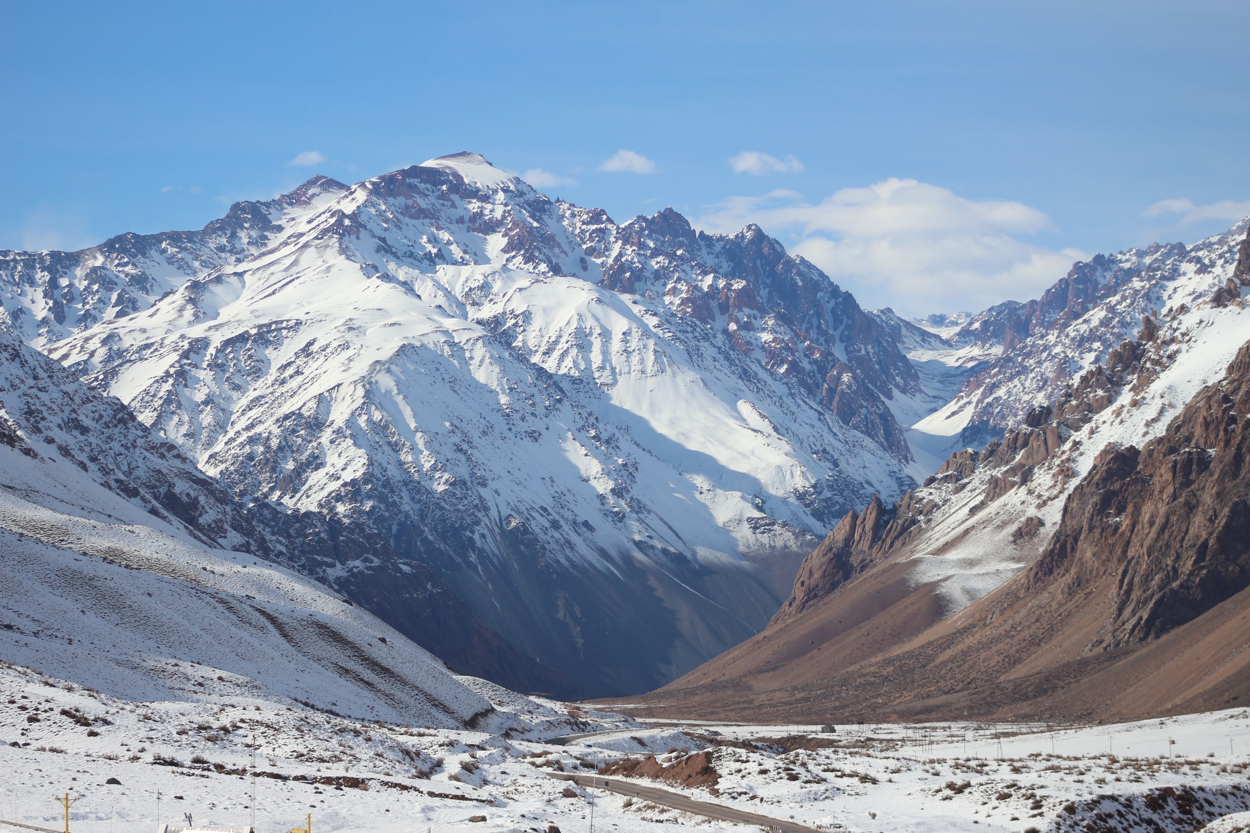 Barren Mountains in Snow · Free Stock Photo