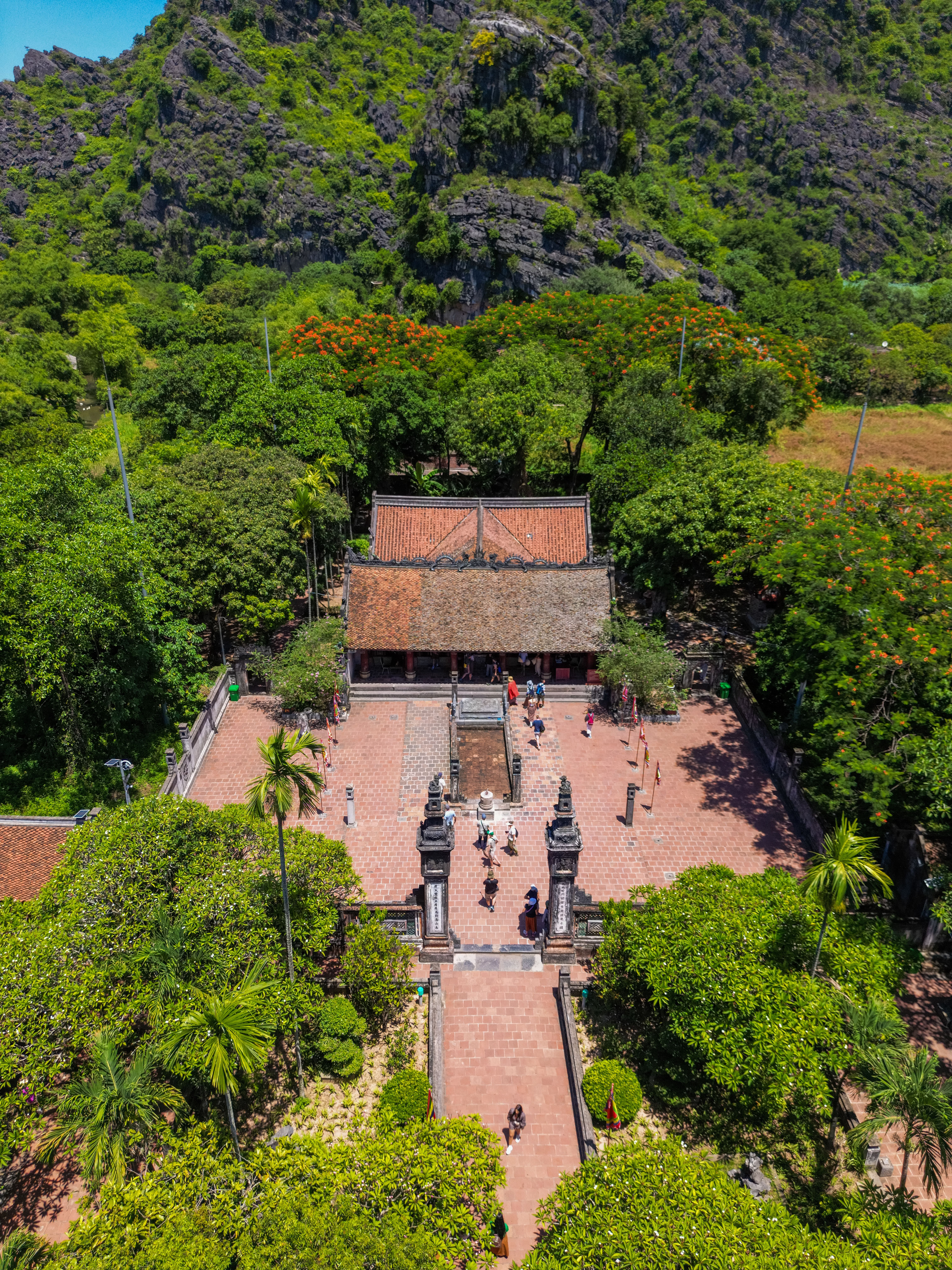 Pavement and Temple on Hill in Birds Eye View · Free Stock Photo