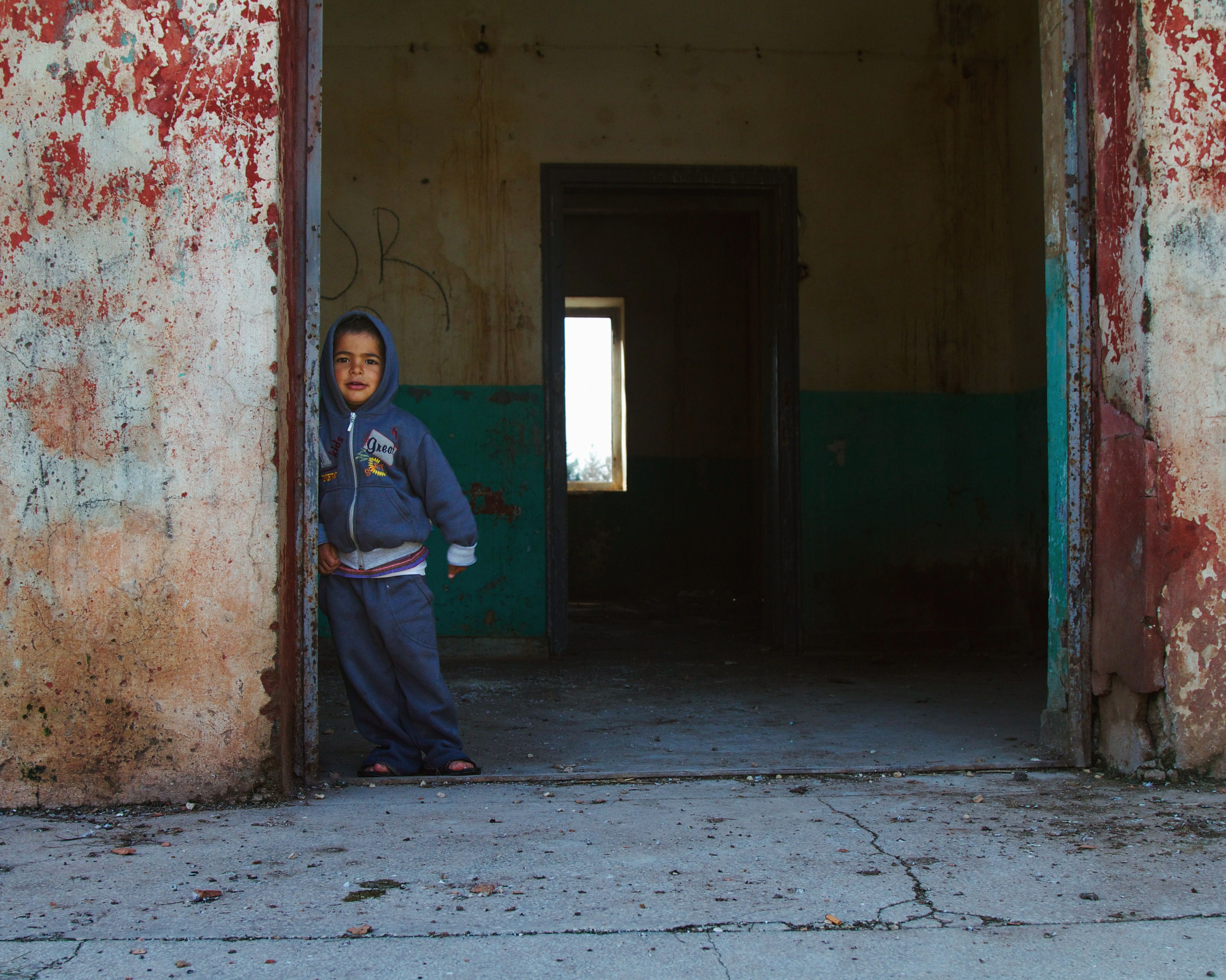 Two Boys in Ruined Building · Free Stock Photo