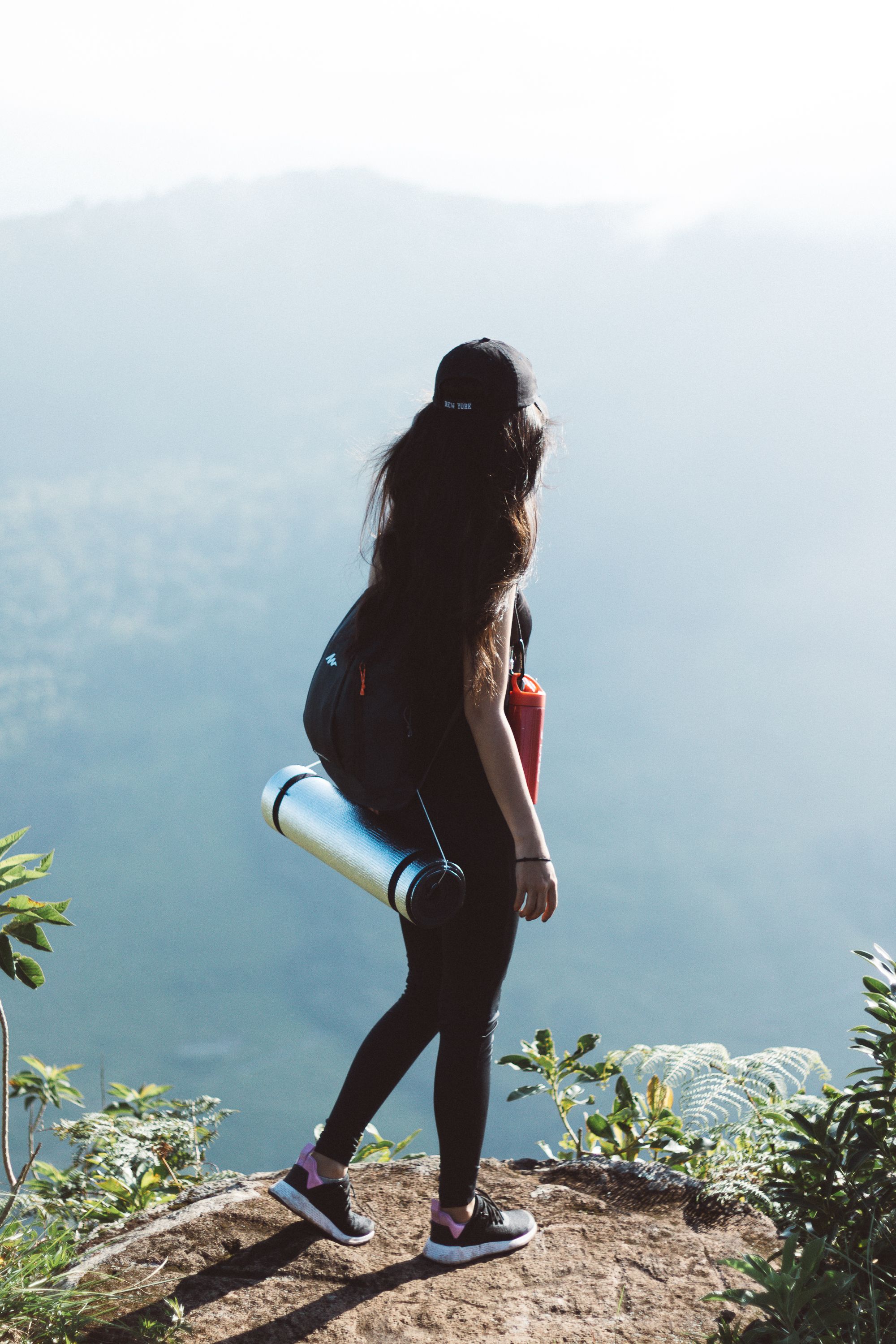 Woman Standing On Cliff · Free Stock Photo