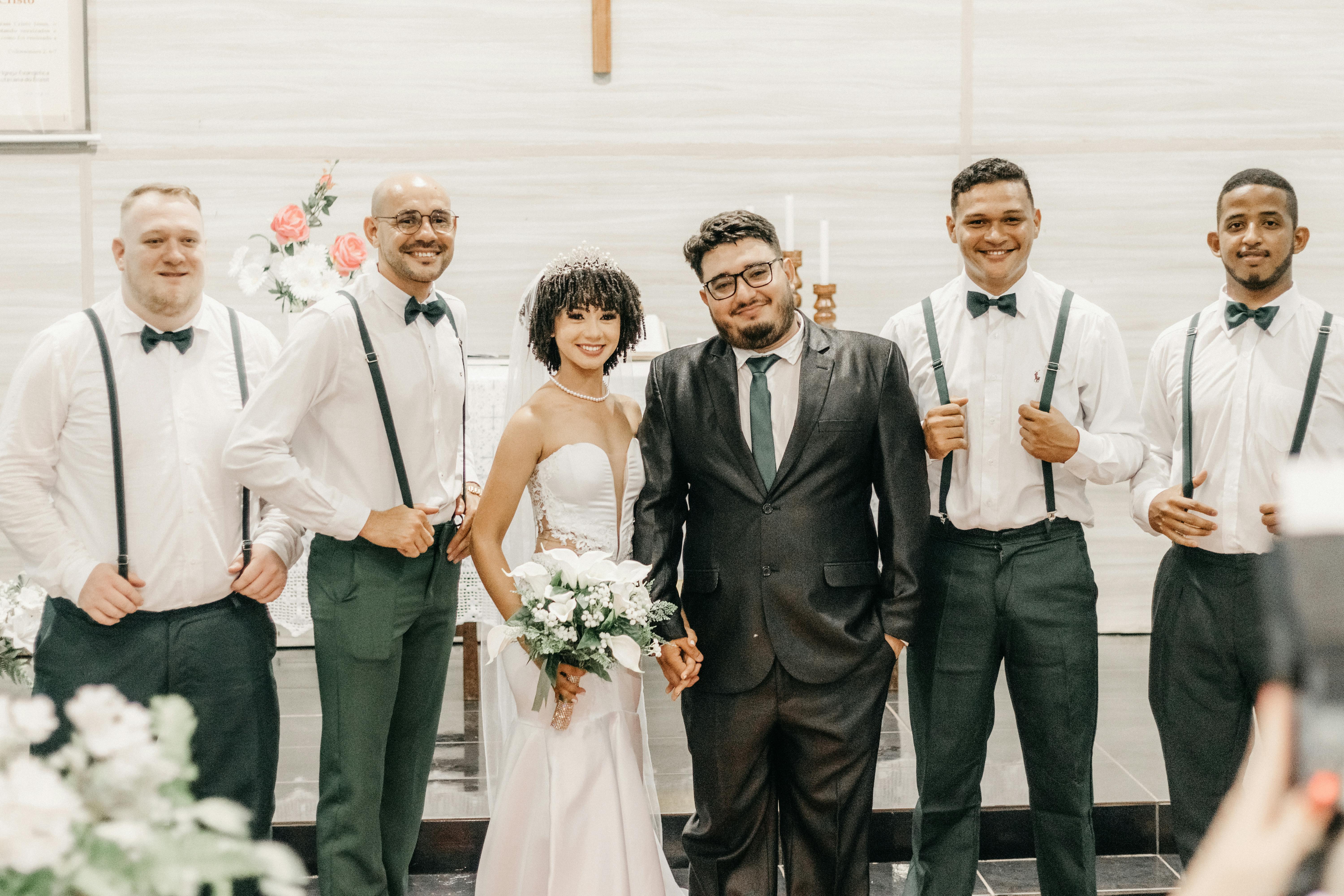 Smiling Guests in Shirts at Wedding · Free Stock Photo