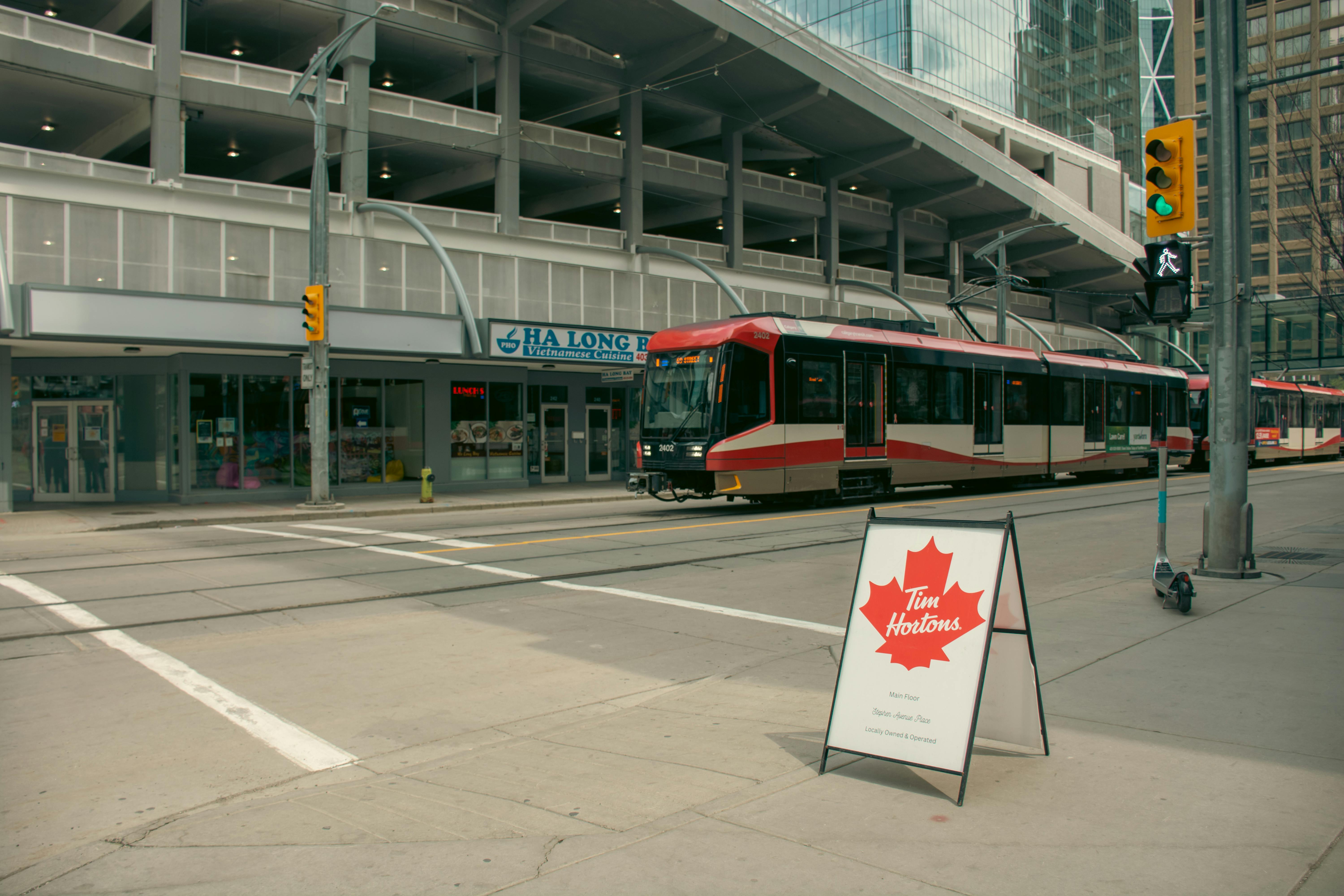 Tram on Street in City in Canada · Free Stock Photo