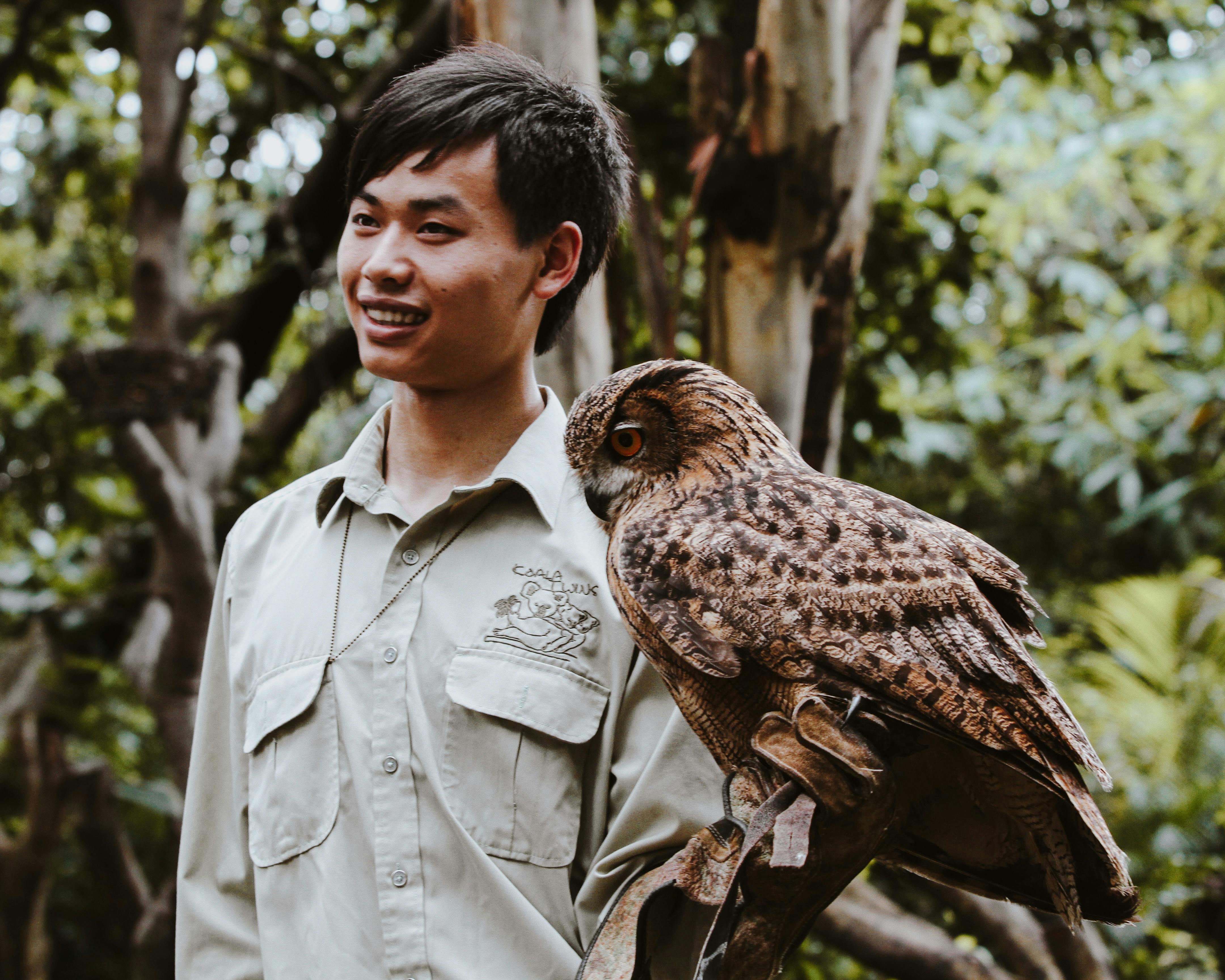 Man with Owl · Free Stock Photo