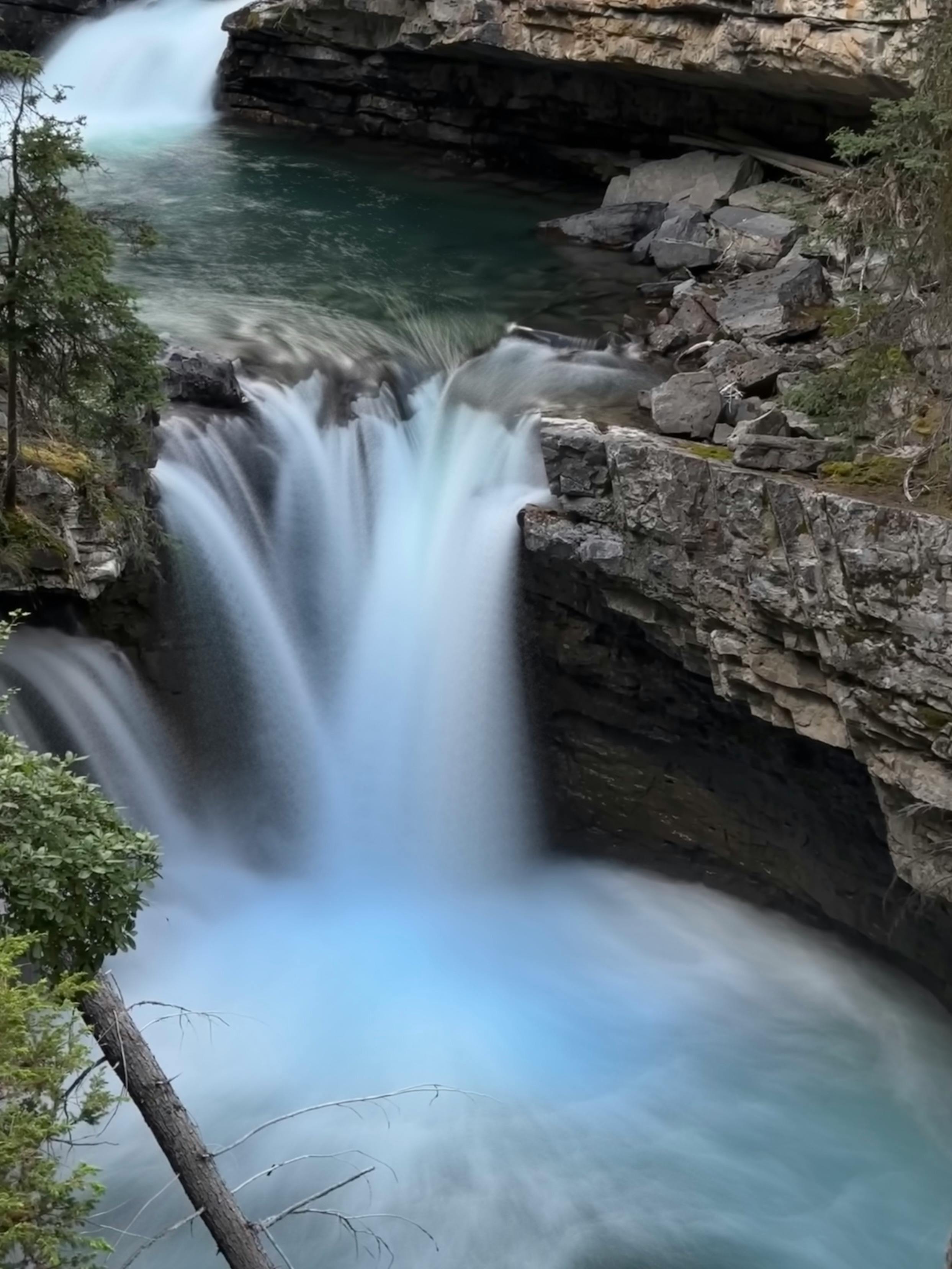Waterfall on Rocks in Banff National Park in Canada · Free Stock Photo