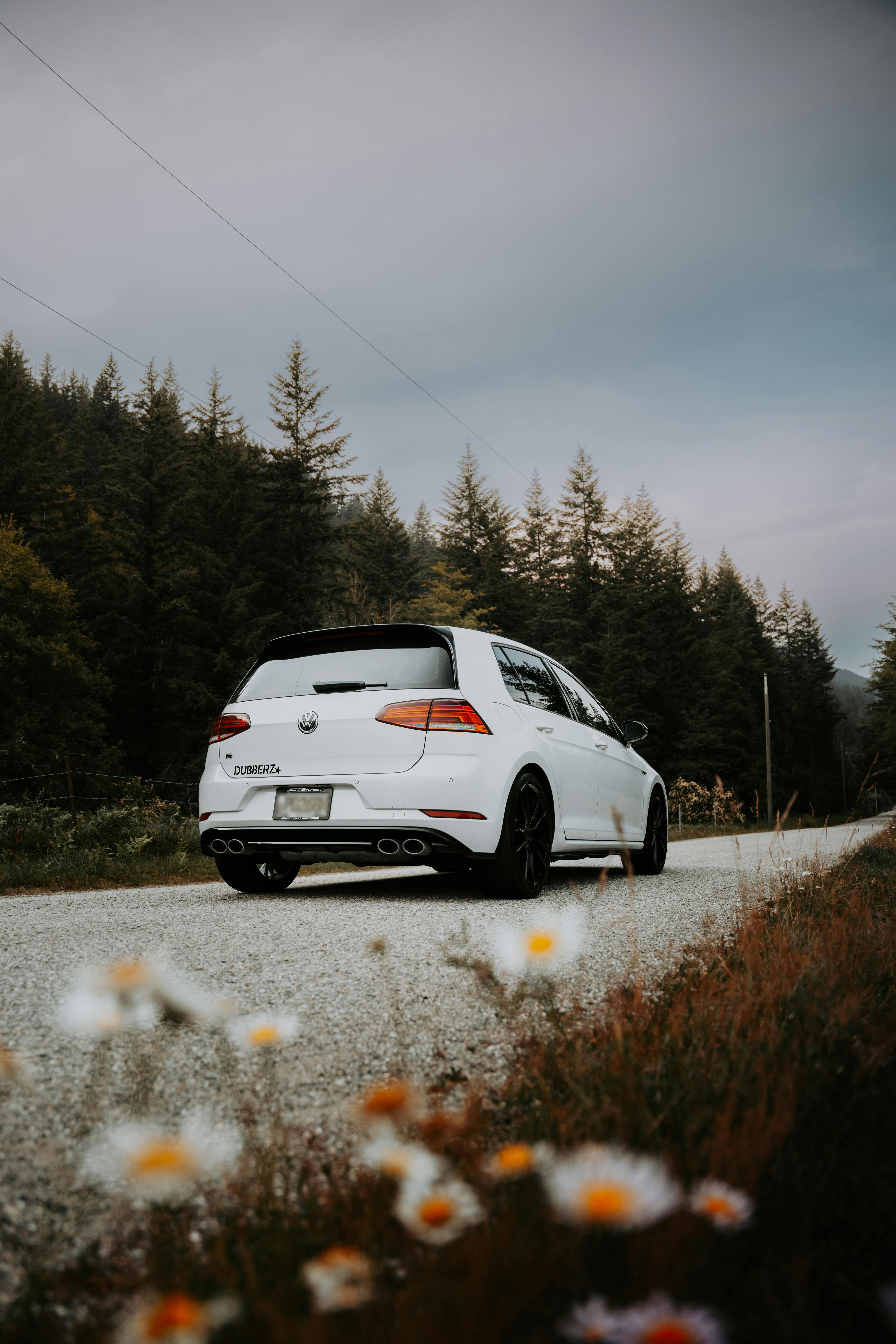 White Volkswagen on Road in Countryside · Free Stock Photo