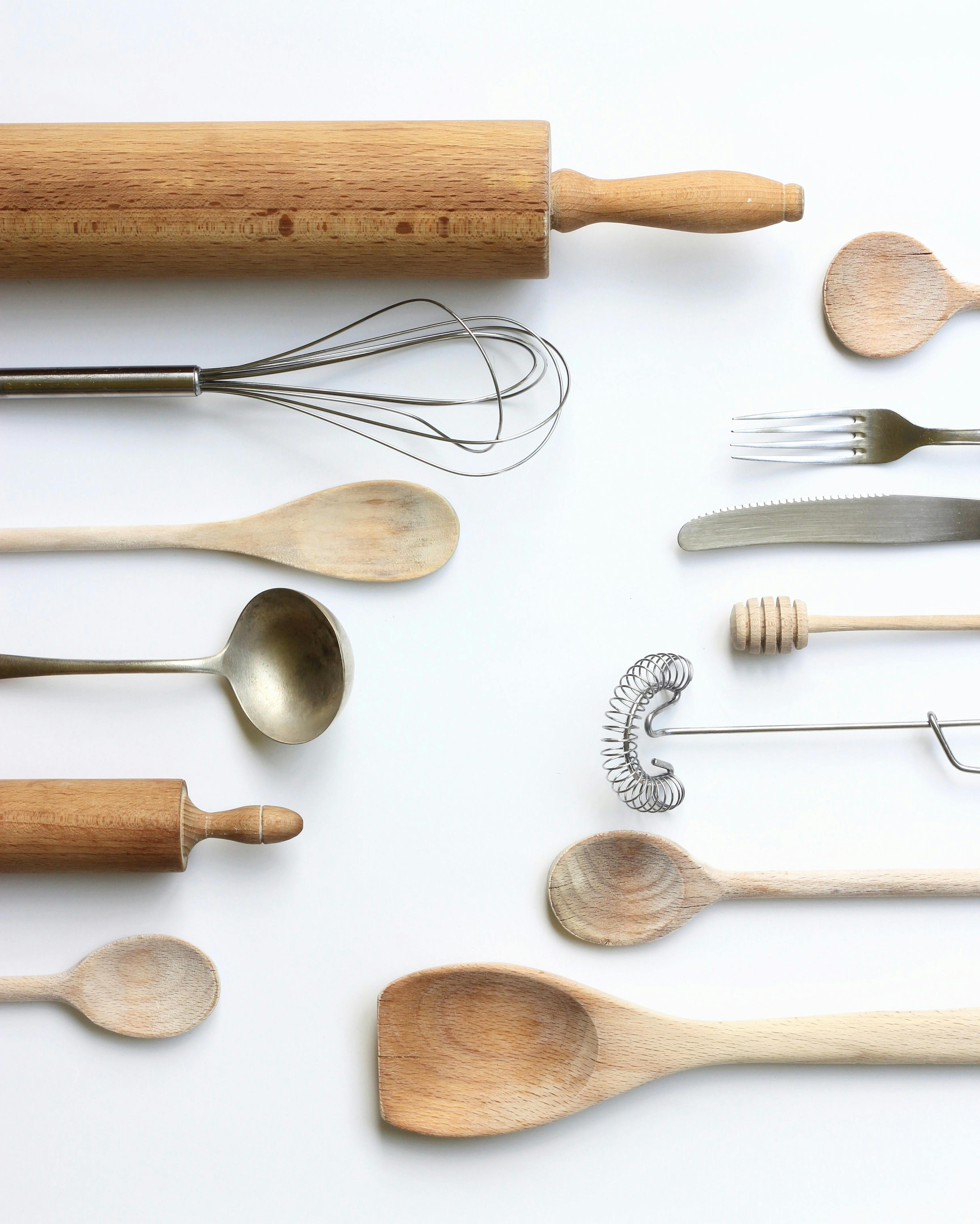 Wooden and Metal Kitchenware · Free Stock Photo