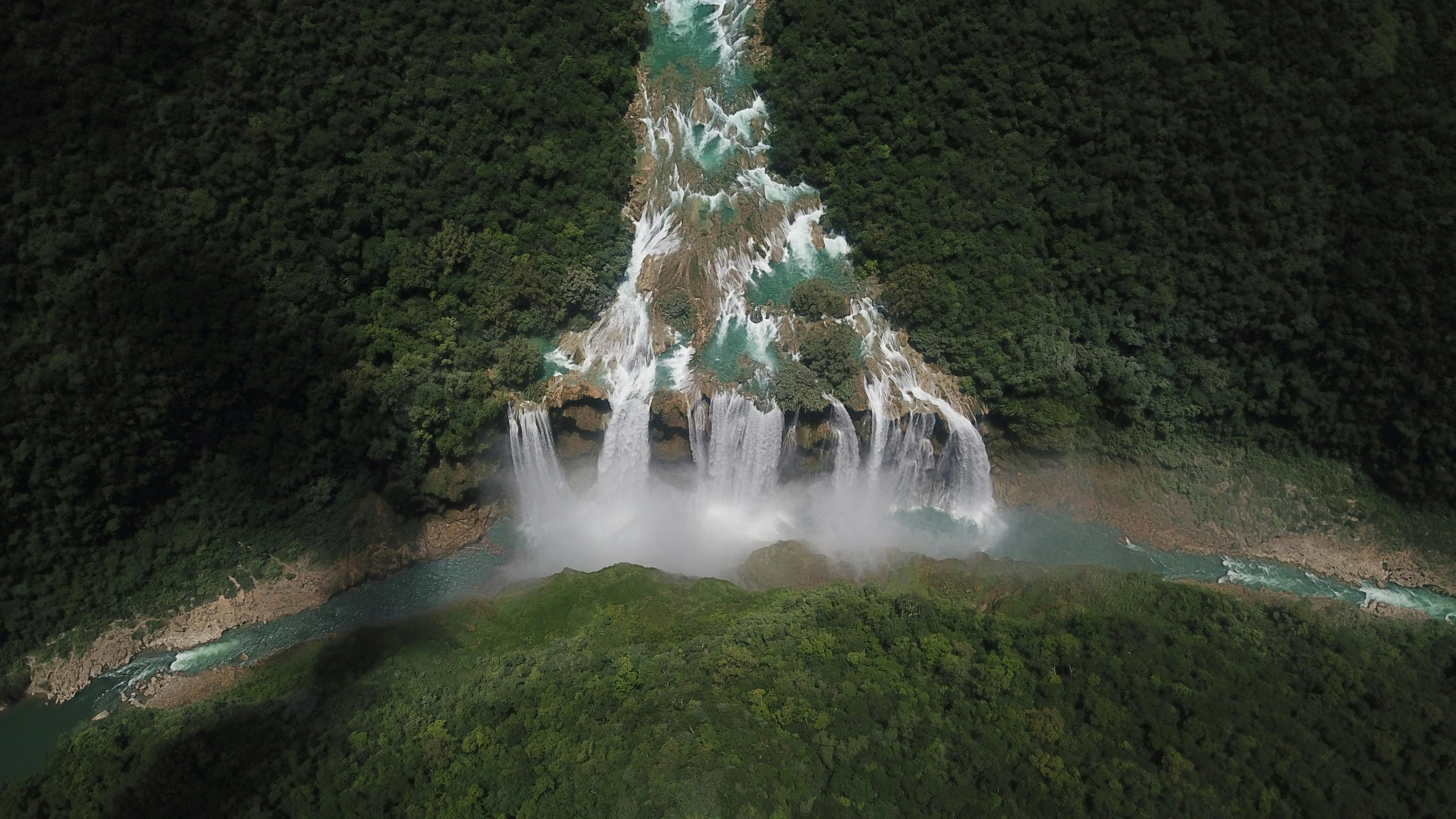 Aerial View of the Tamul Waterfall in San Luis Potosi, Mexico · Free ...