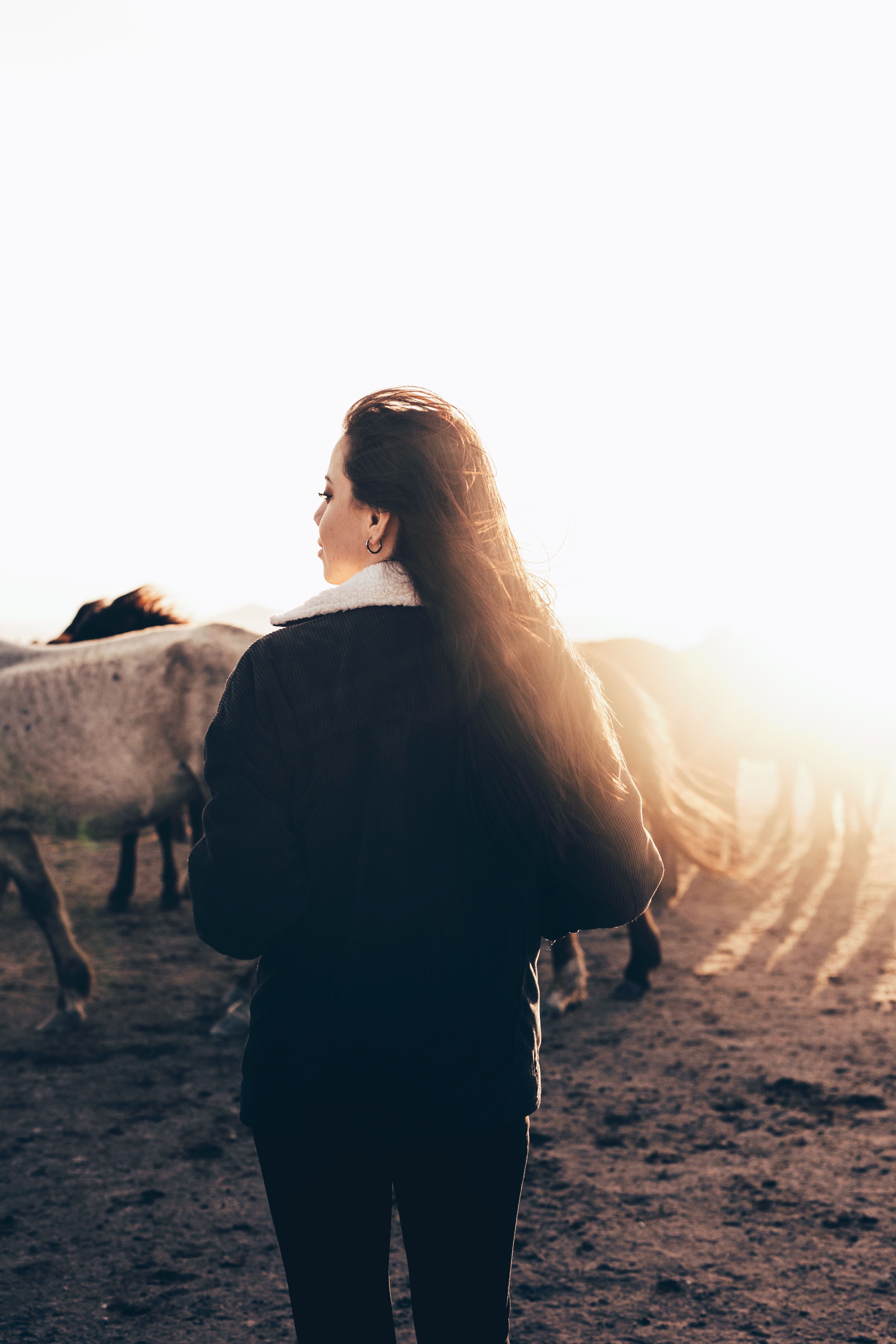 Back View of Sisters Holding Hands · Free Stock Photo