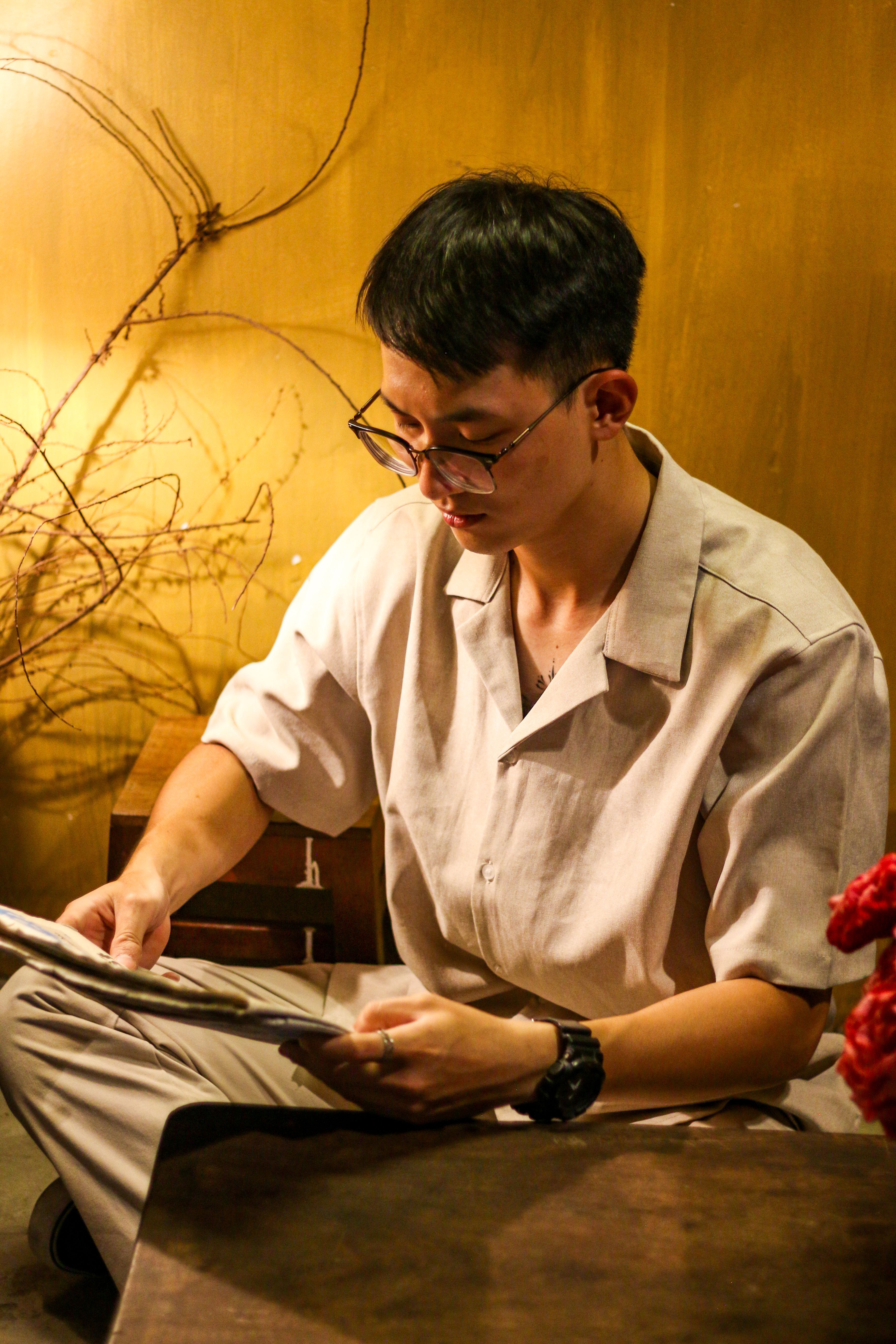Portrait of a Man Reading Newspaper · Free Stock Photo