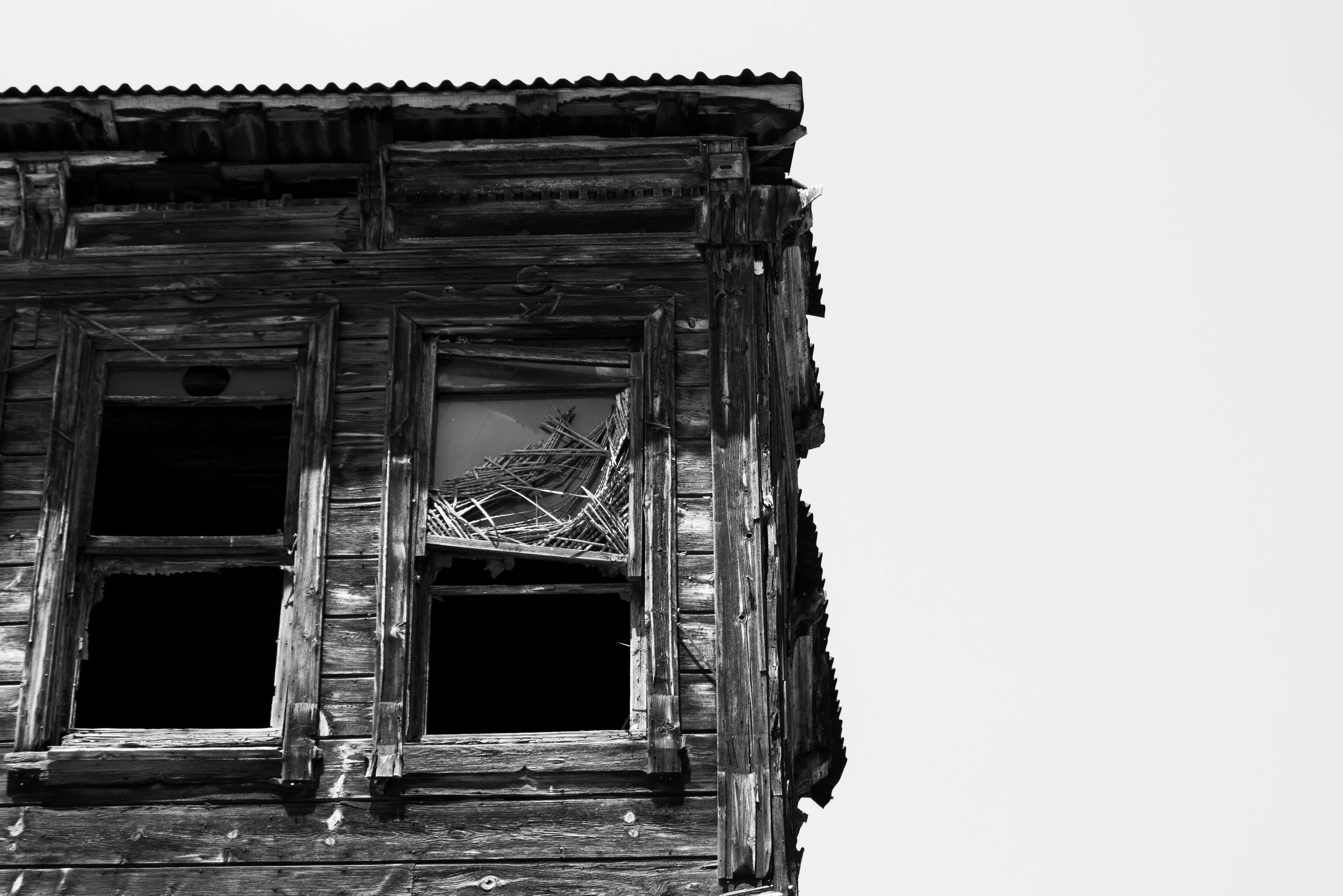 Facade of a Broken Wooden Building · Free Stock Photo