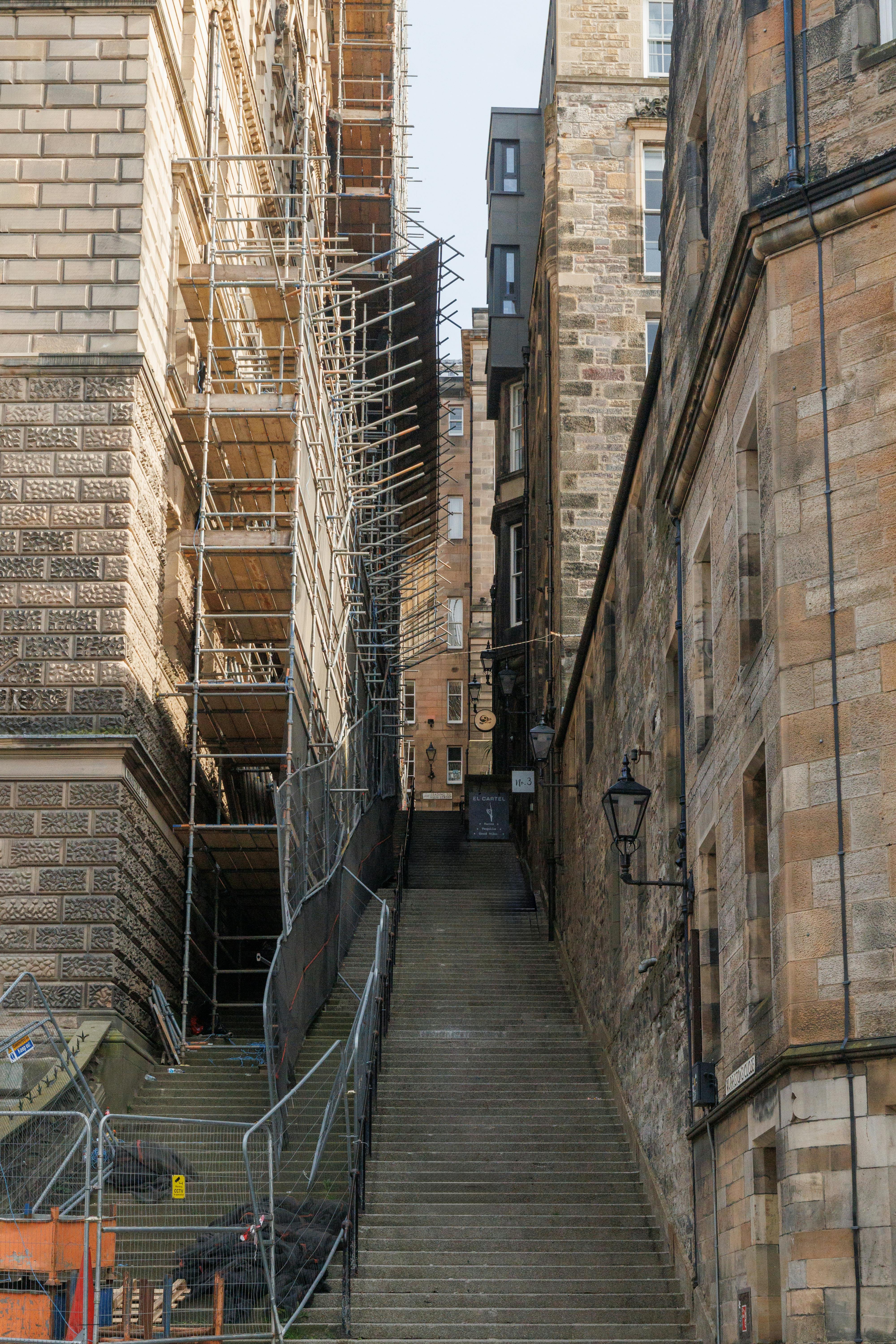 Paved Steps on Old Town Street on Sunset · Free Stock Photo
