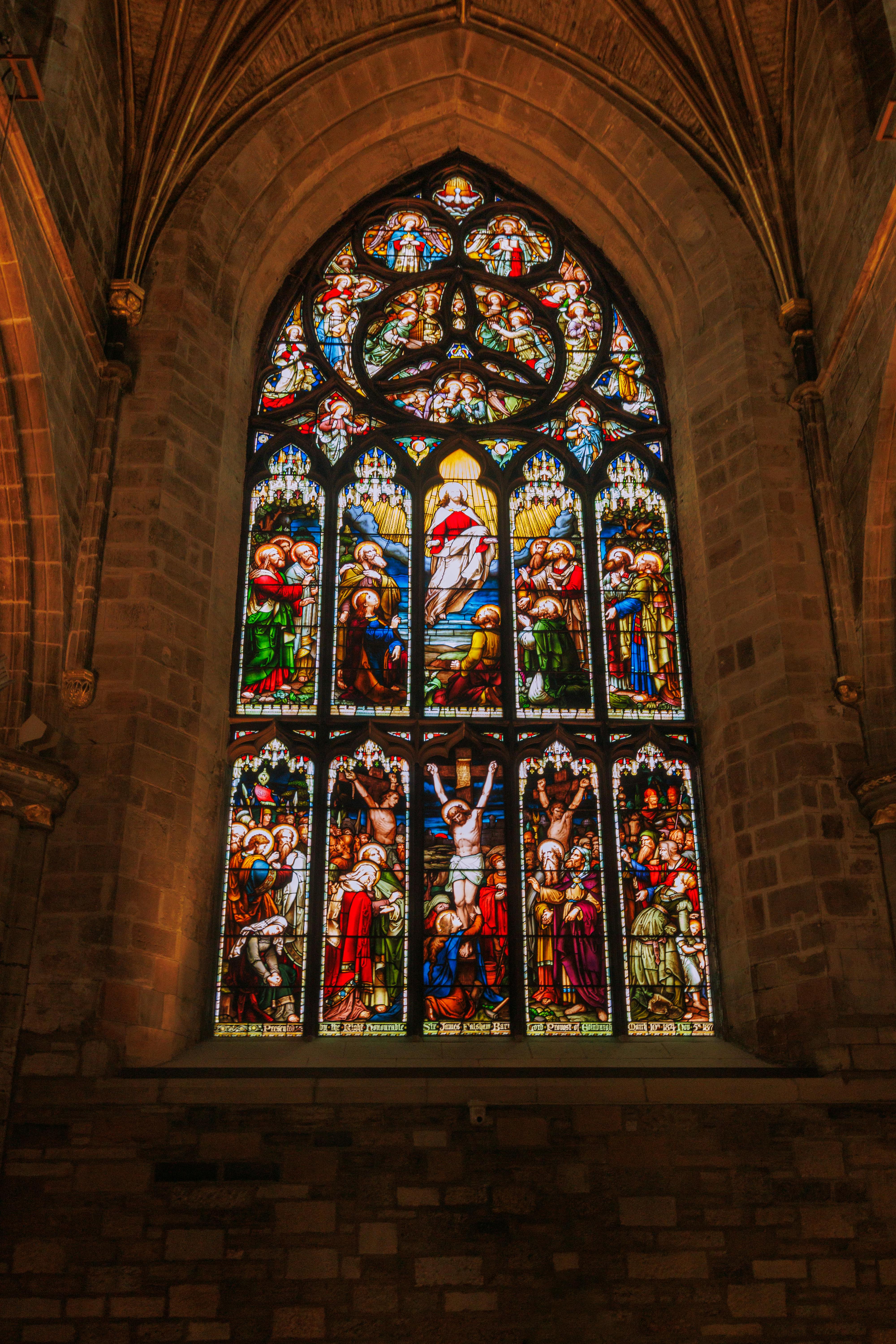 Stained Glass Windows in Church · Free Stock Photo