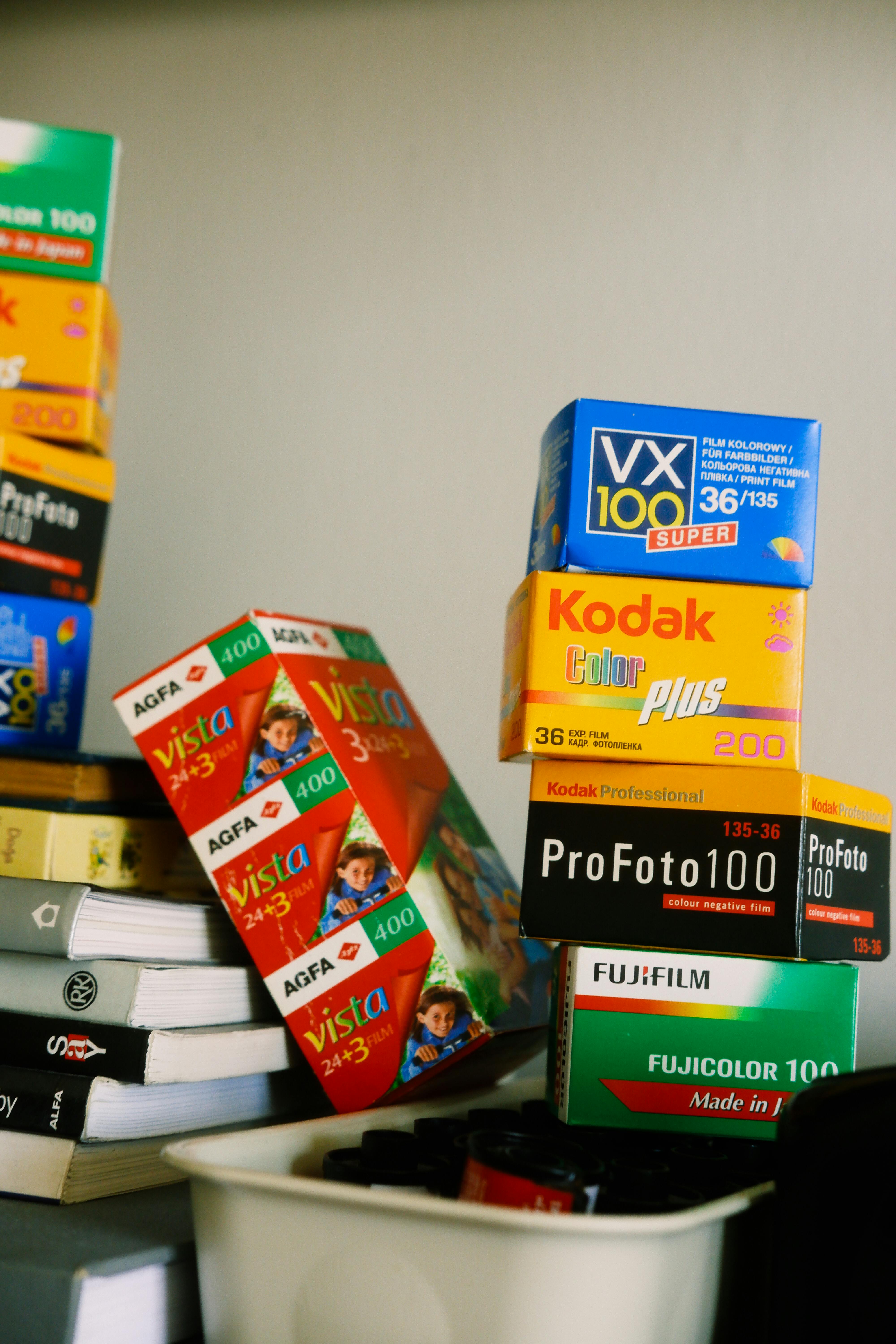 Boxes of Photographic Films · Free Stock Photo