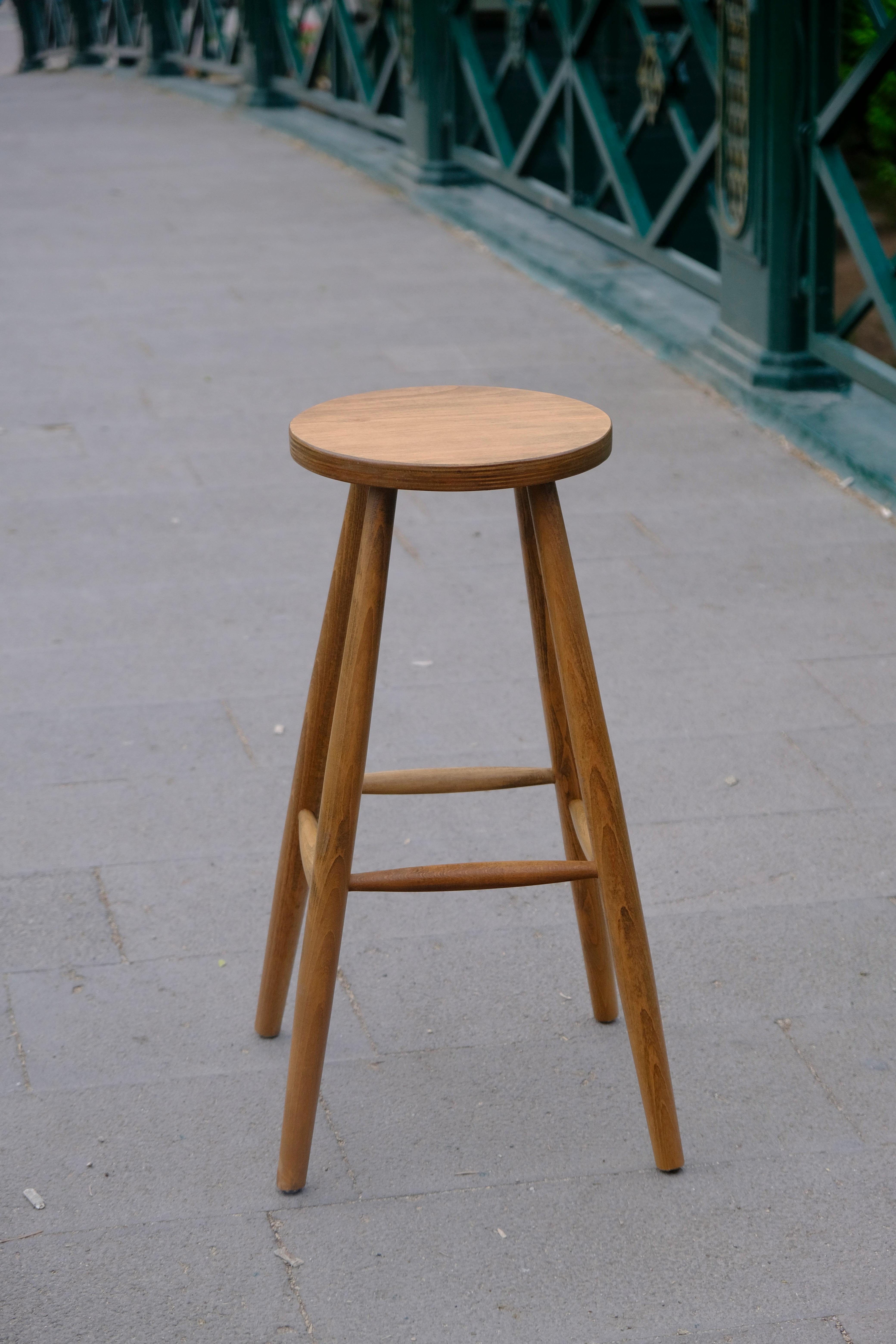 Single Wooden Stool · Free Stock Photo