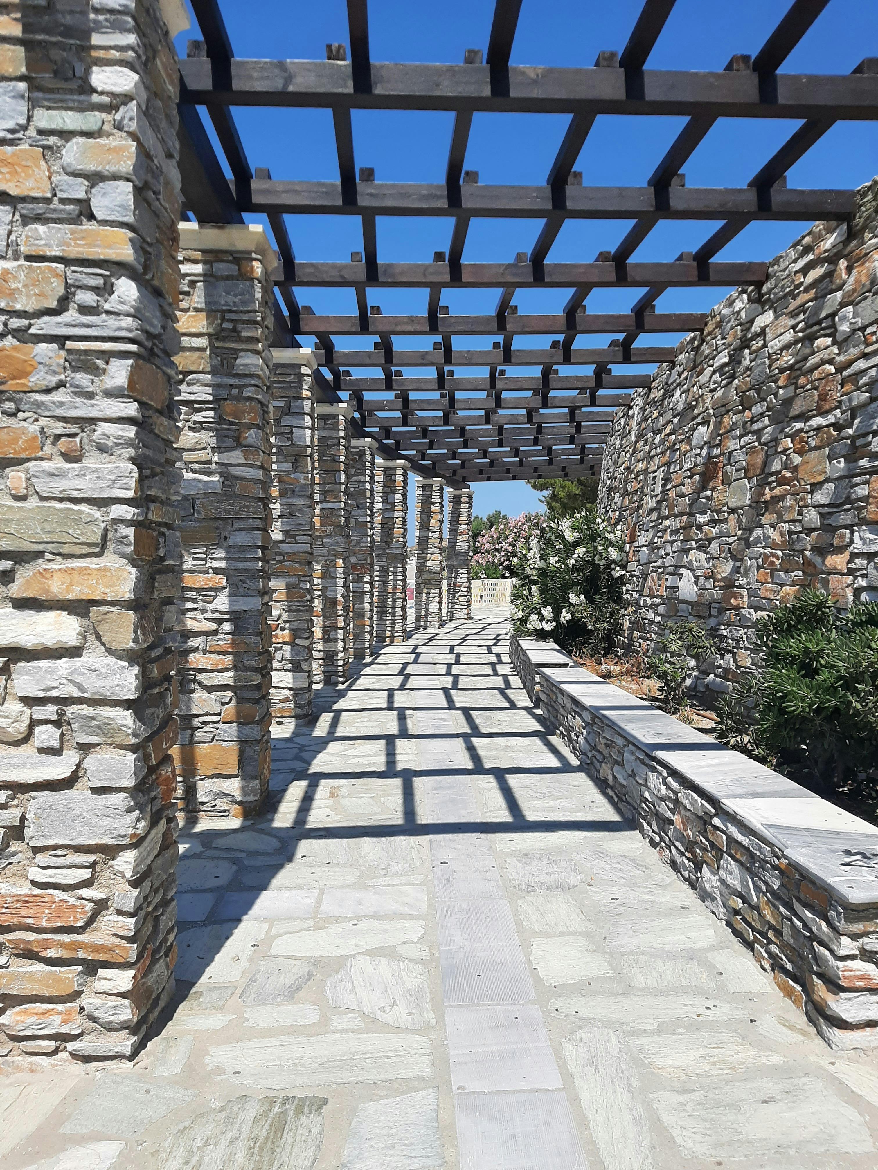 Stone Walkway Colonnade · Free Stock Photo
