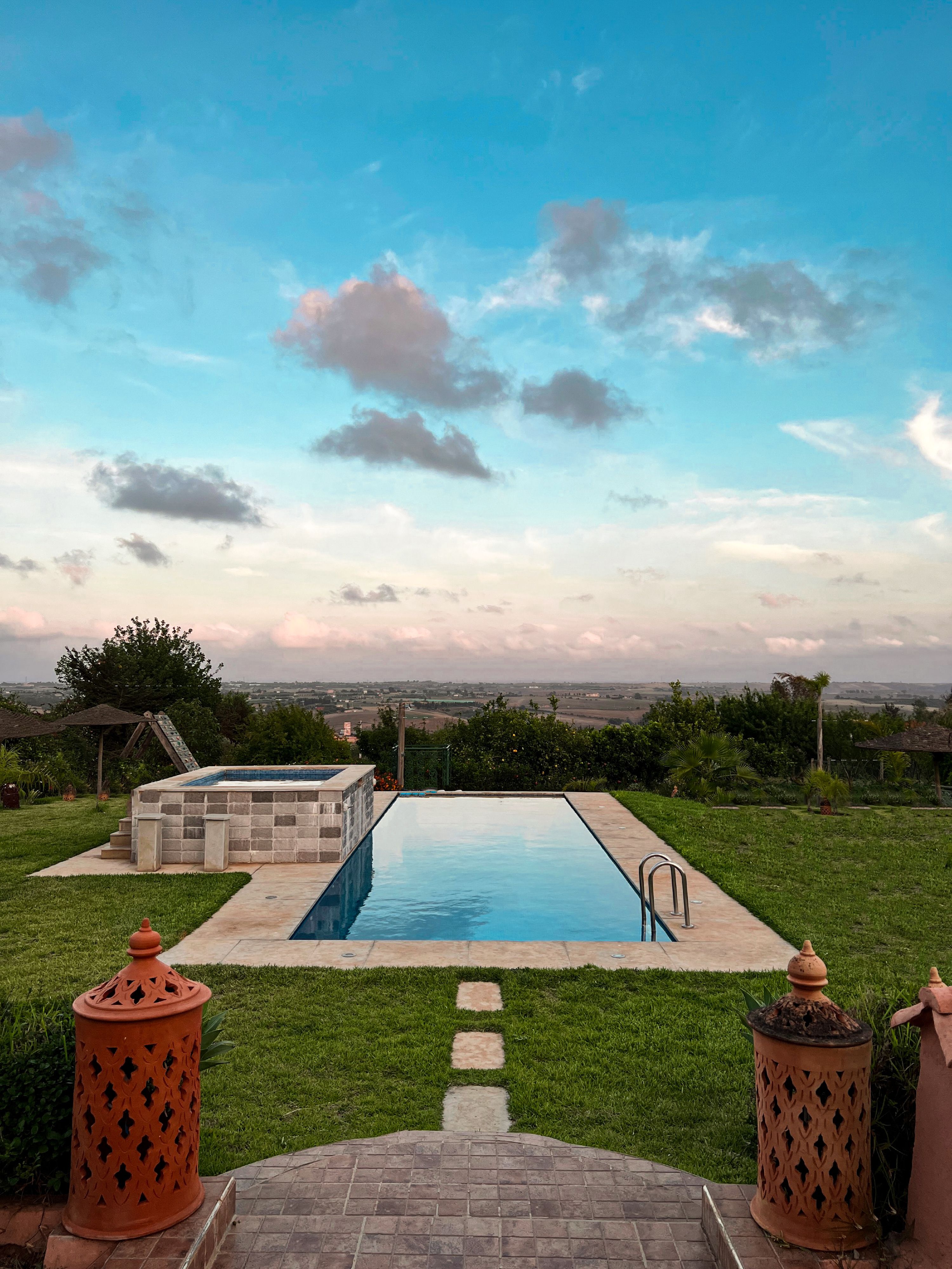 View of the Terrace with a Swimming Pool at the Resort · Free Stock Photo