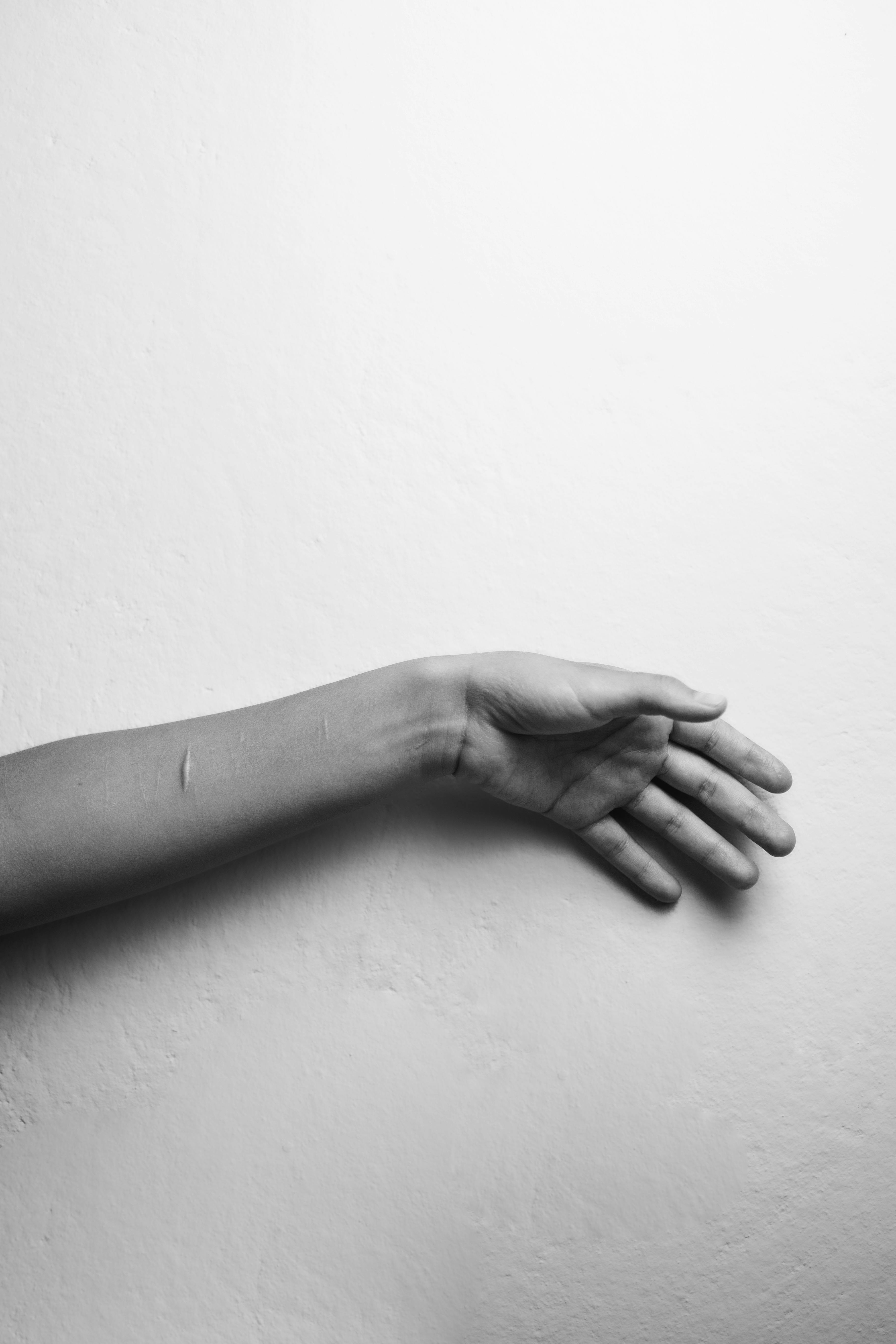 Arm and Hand in Black and White · Free Stock Photo