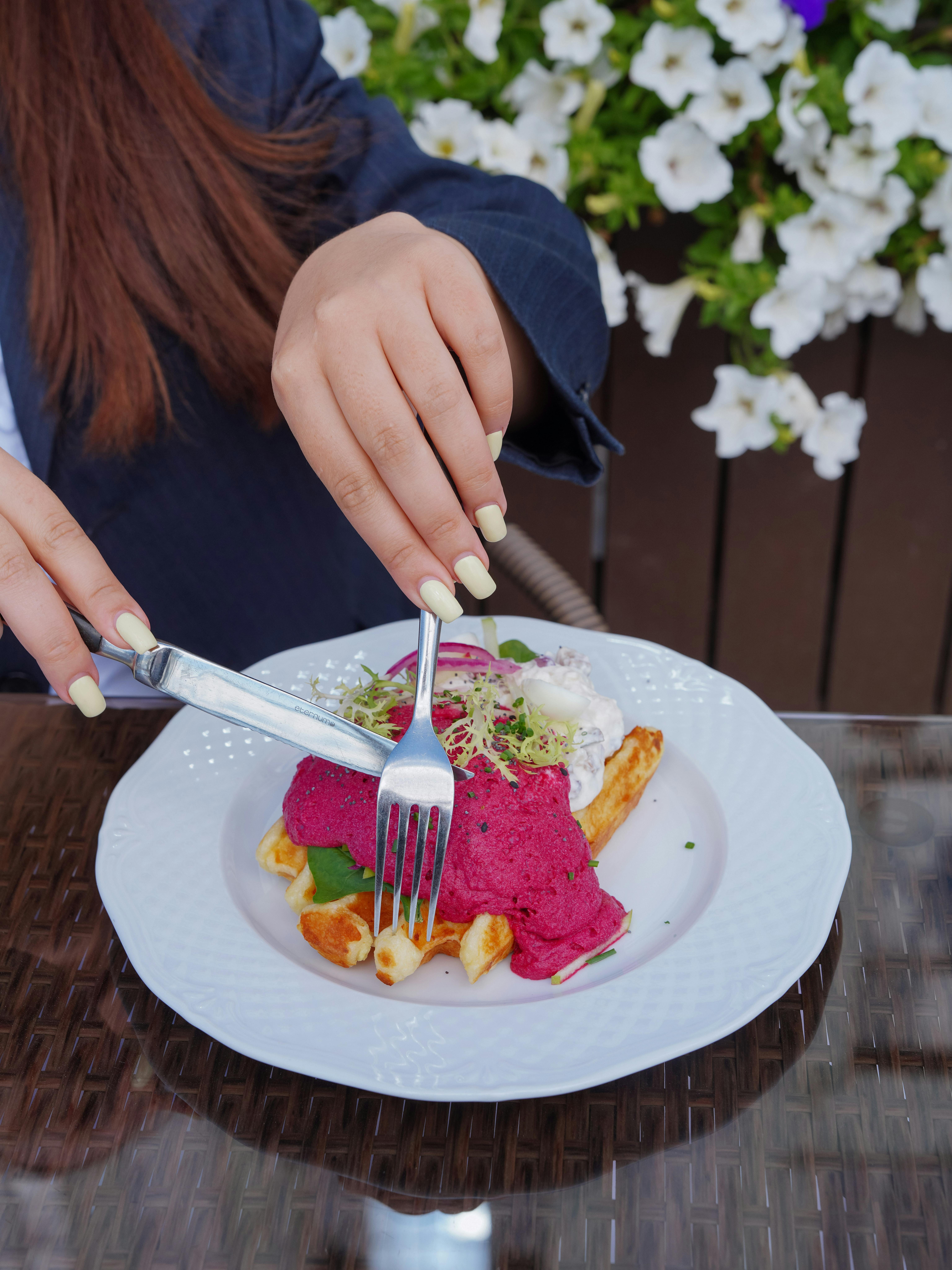 Woman Hands over Food on Plate · Free Stock Photo