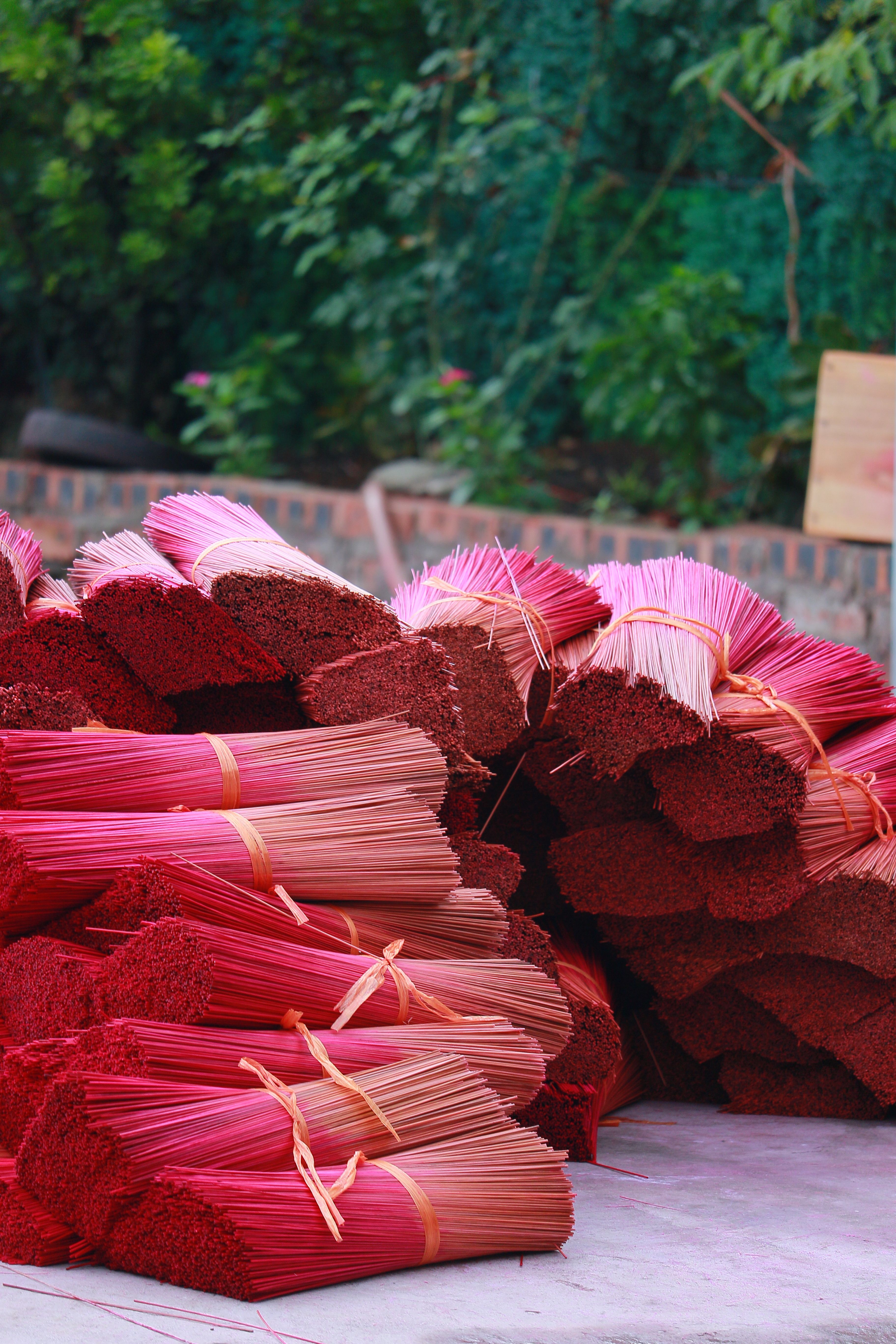 Pink Sticks in a Factory · Free Stock Photo