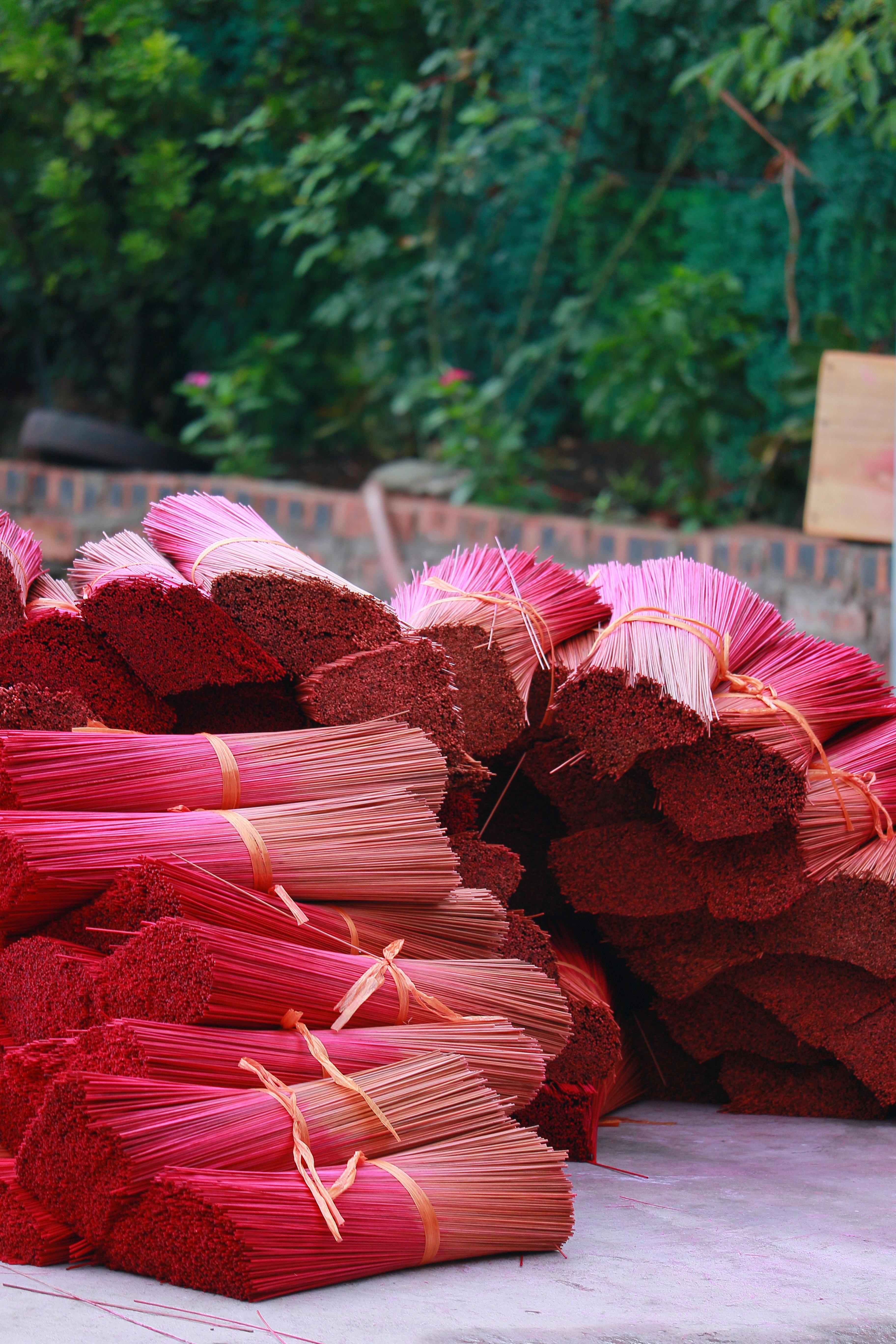 Pink Sticks in a Factory · Free Stock Photo