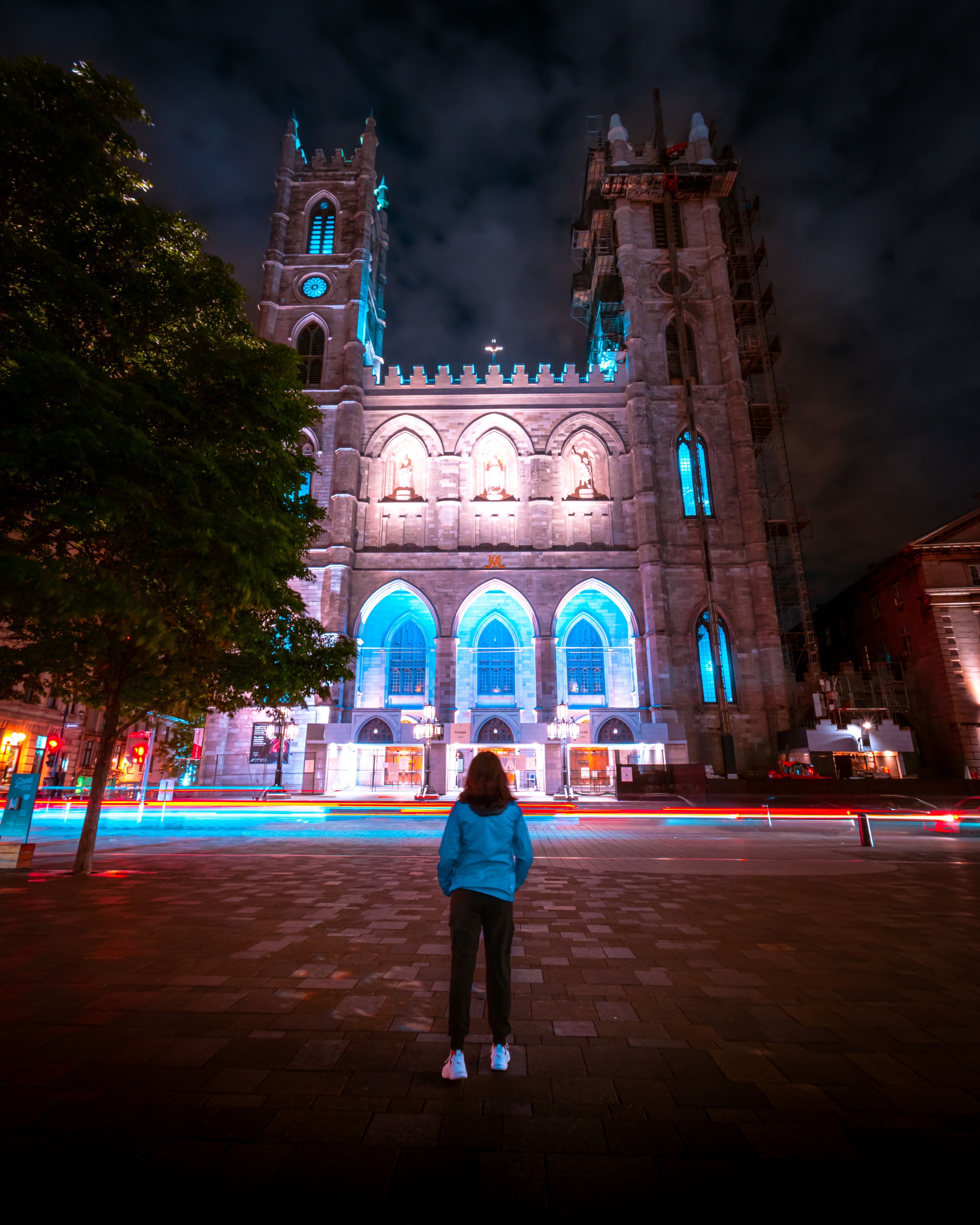 Illuminated Basilica in Montreal · Free Stock Photo