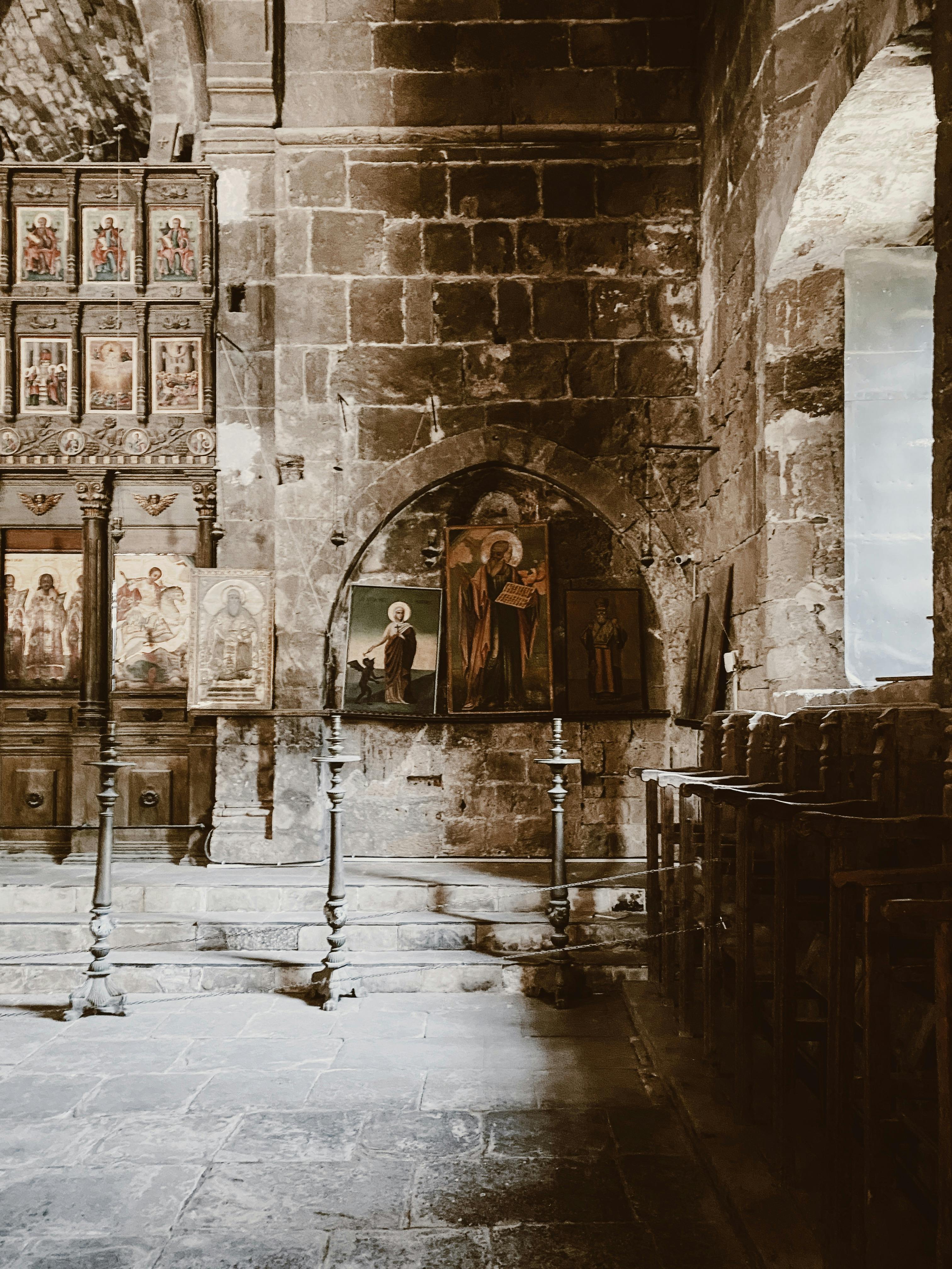 Interior of an Ancient Monastery · Free Stock Photo