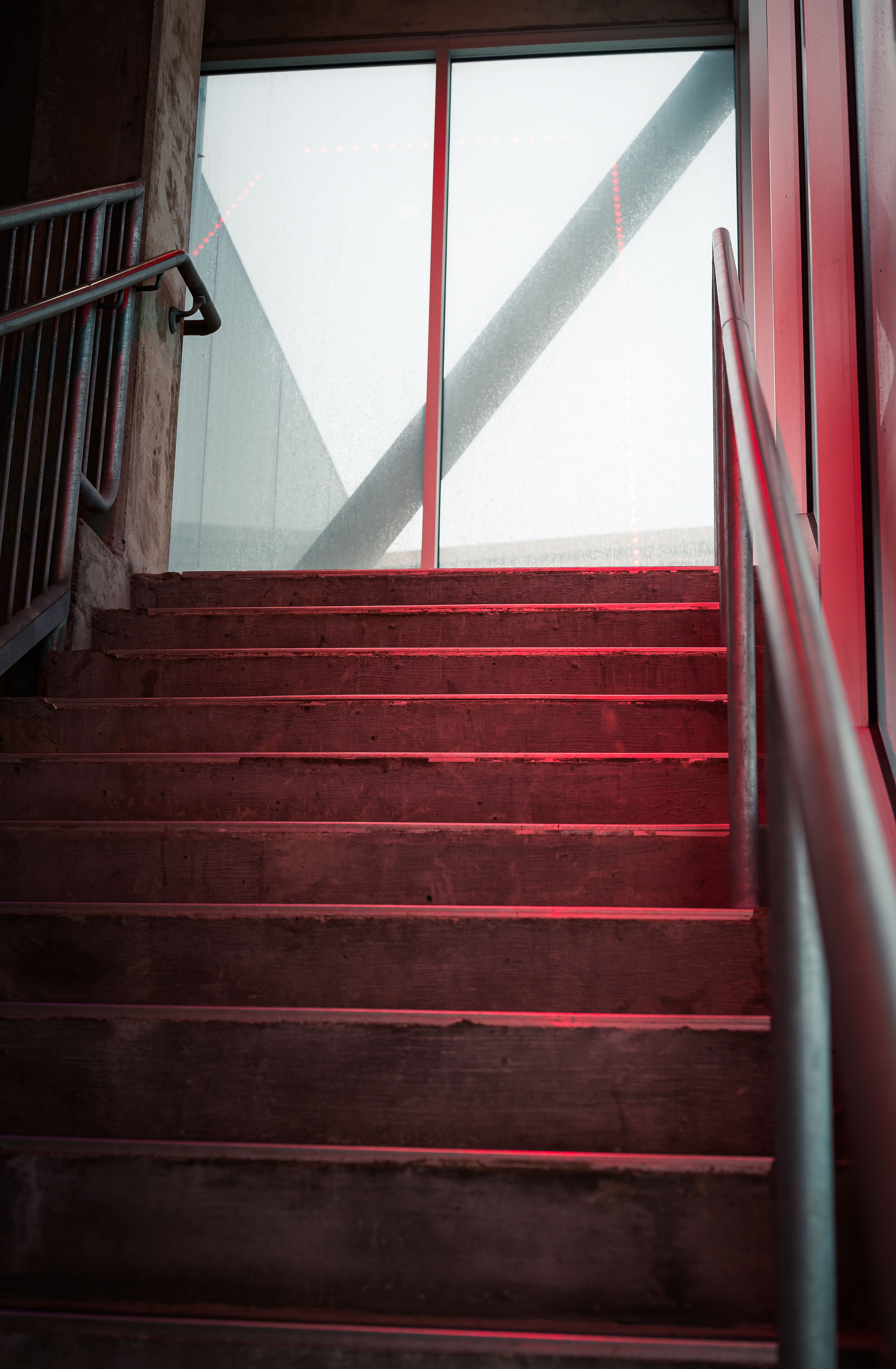 Red Interior Stairs · Free Stock Photo