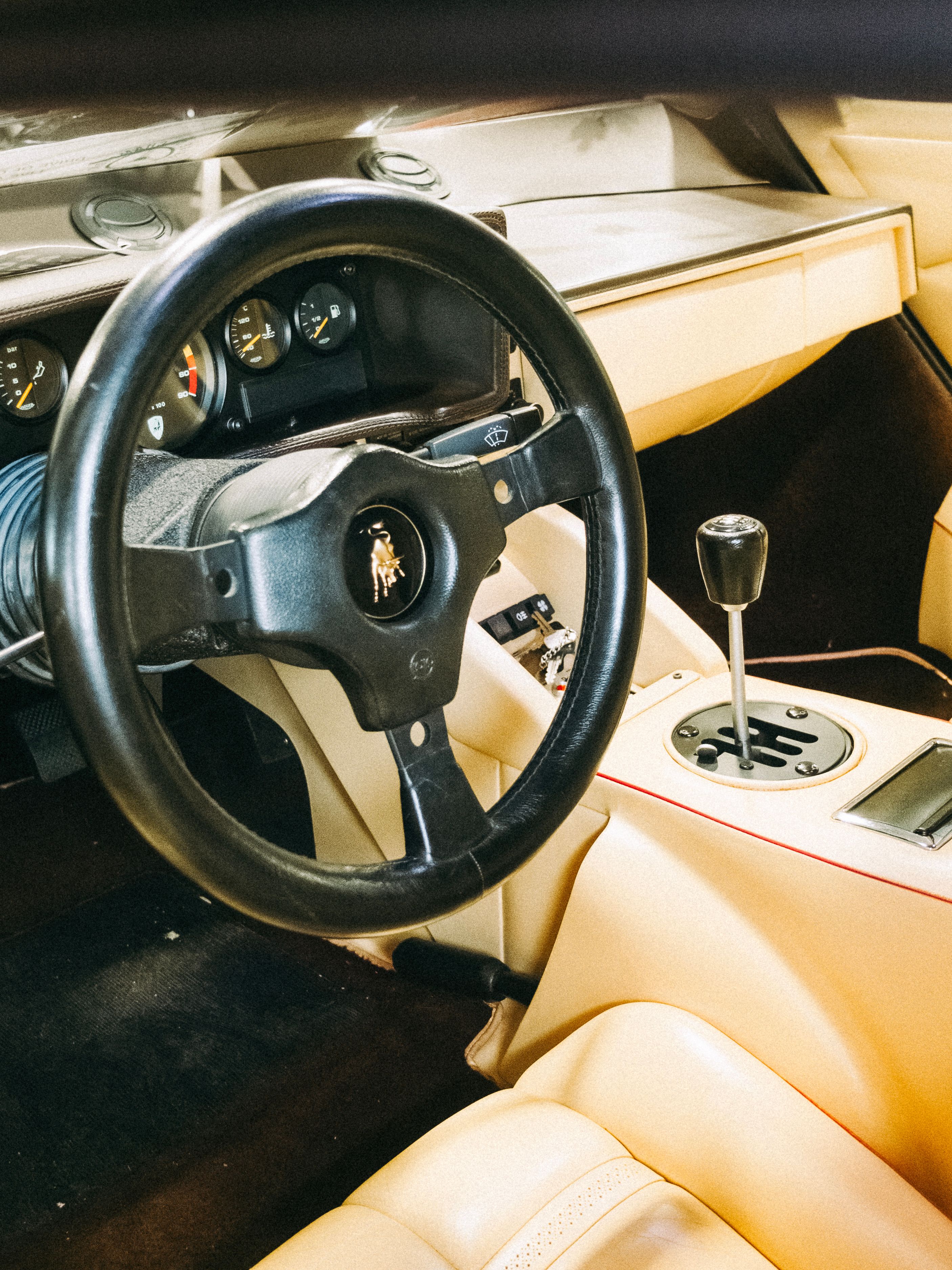 Interior of Lamborghini Countach · Free Stock Photo