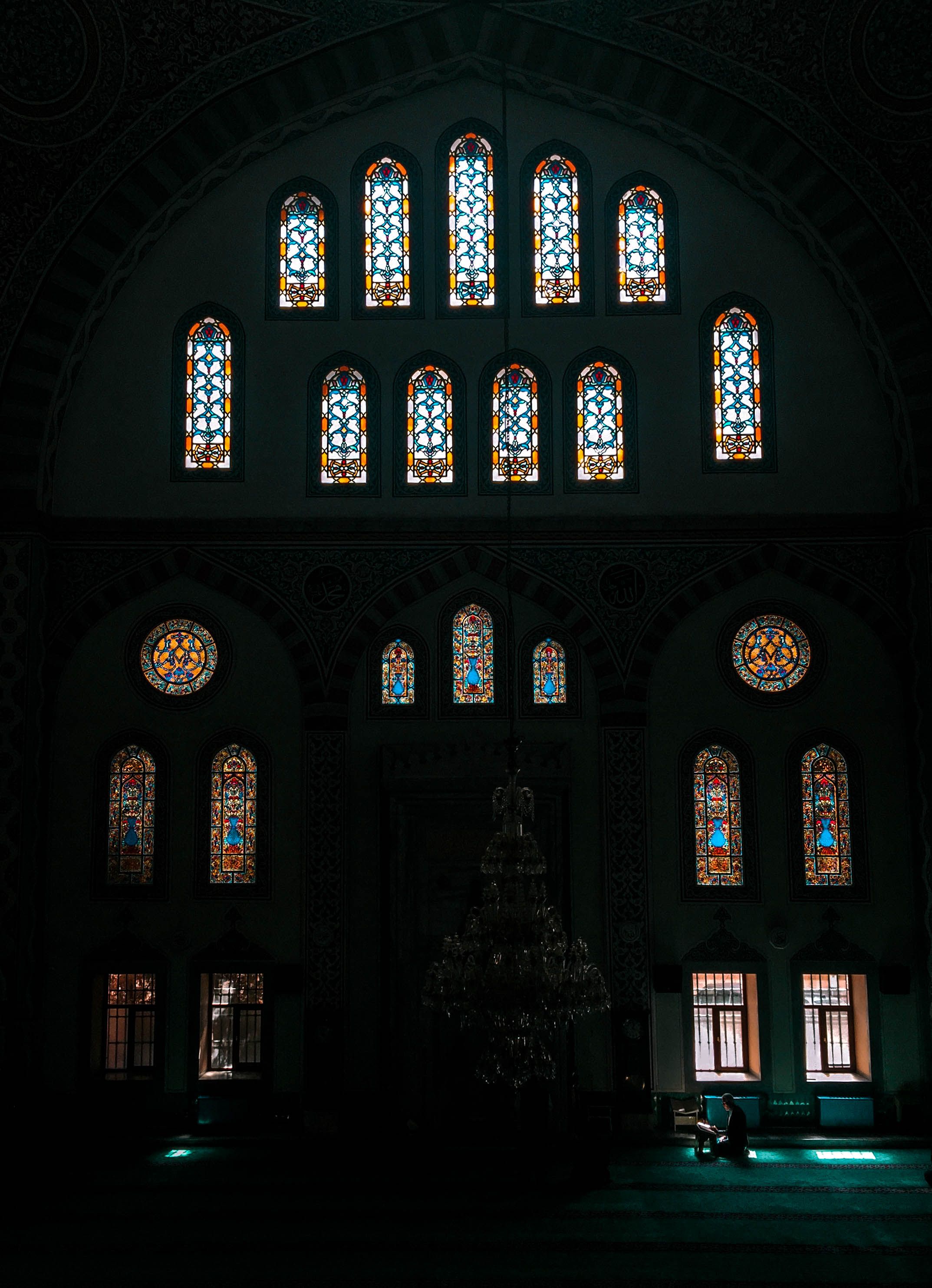 Darkness in Mosque Interior · Free Stock Photo