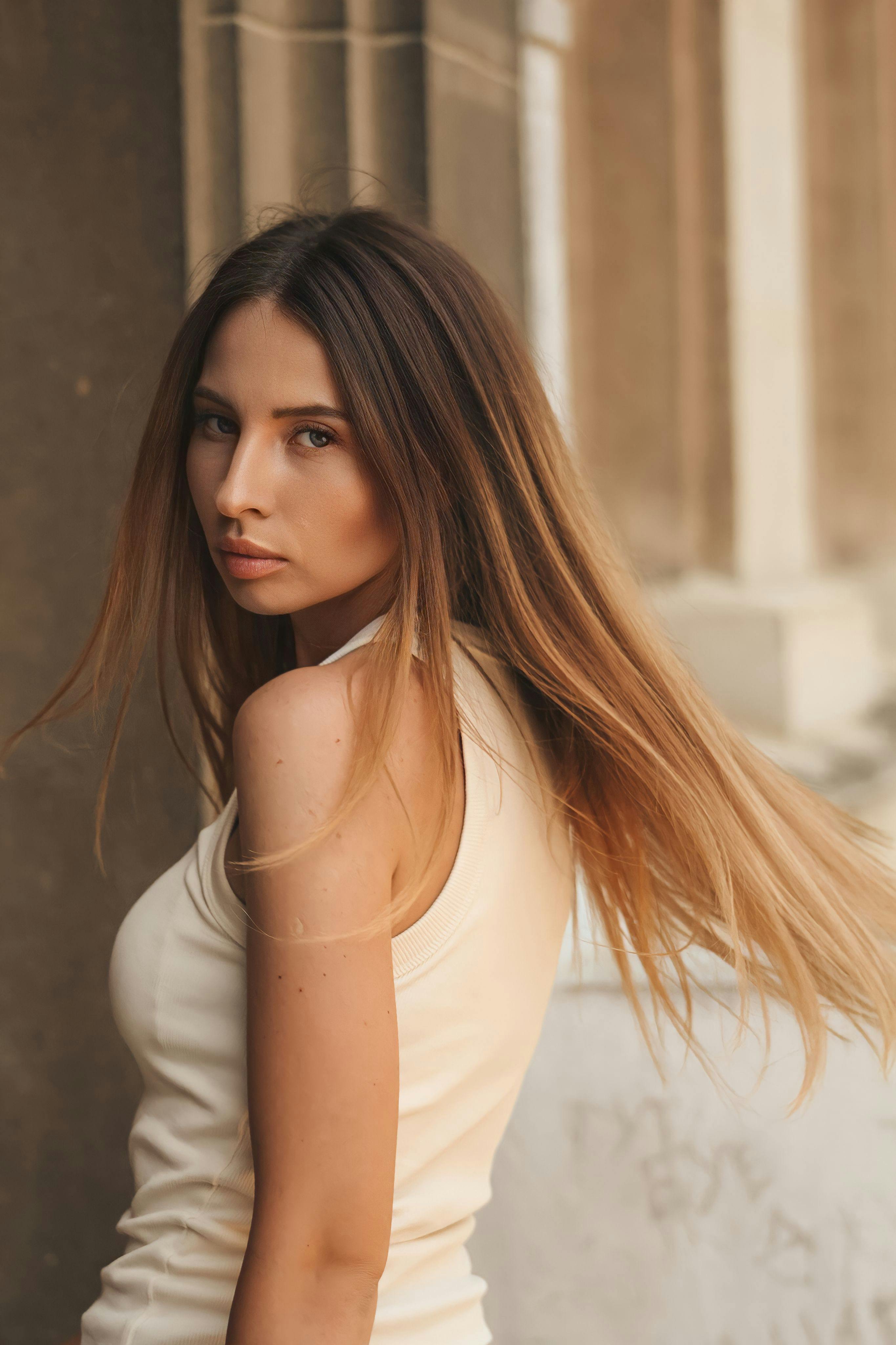 Model Posing in Tank Top · Free Stock Photo