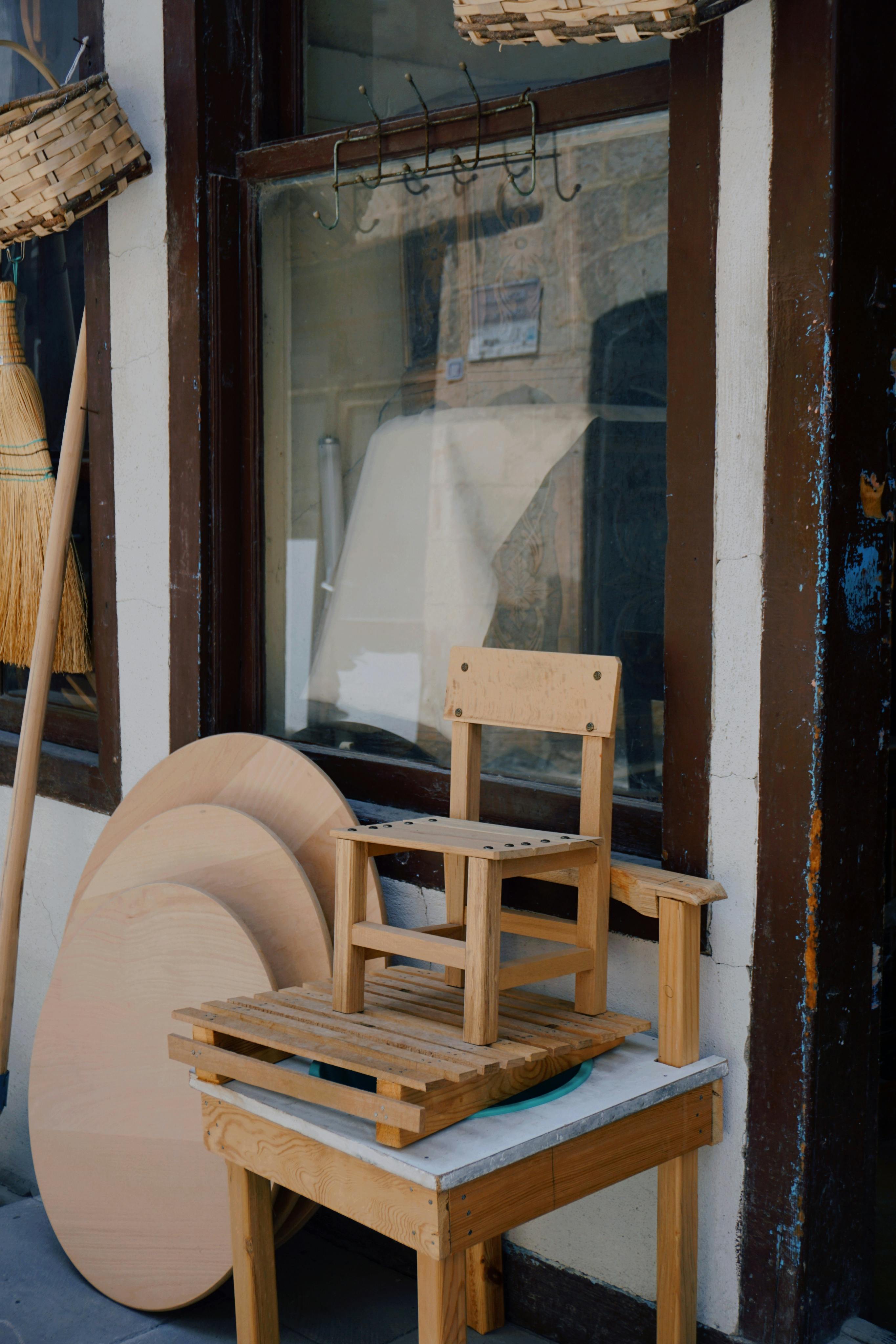 Wooden Chair on Table near Window · Free Stock Photo