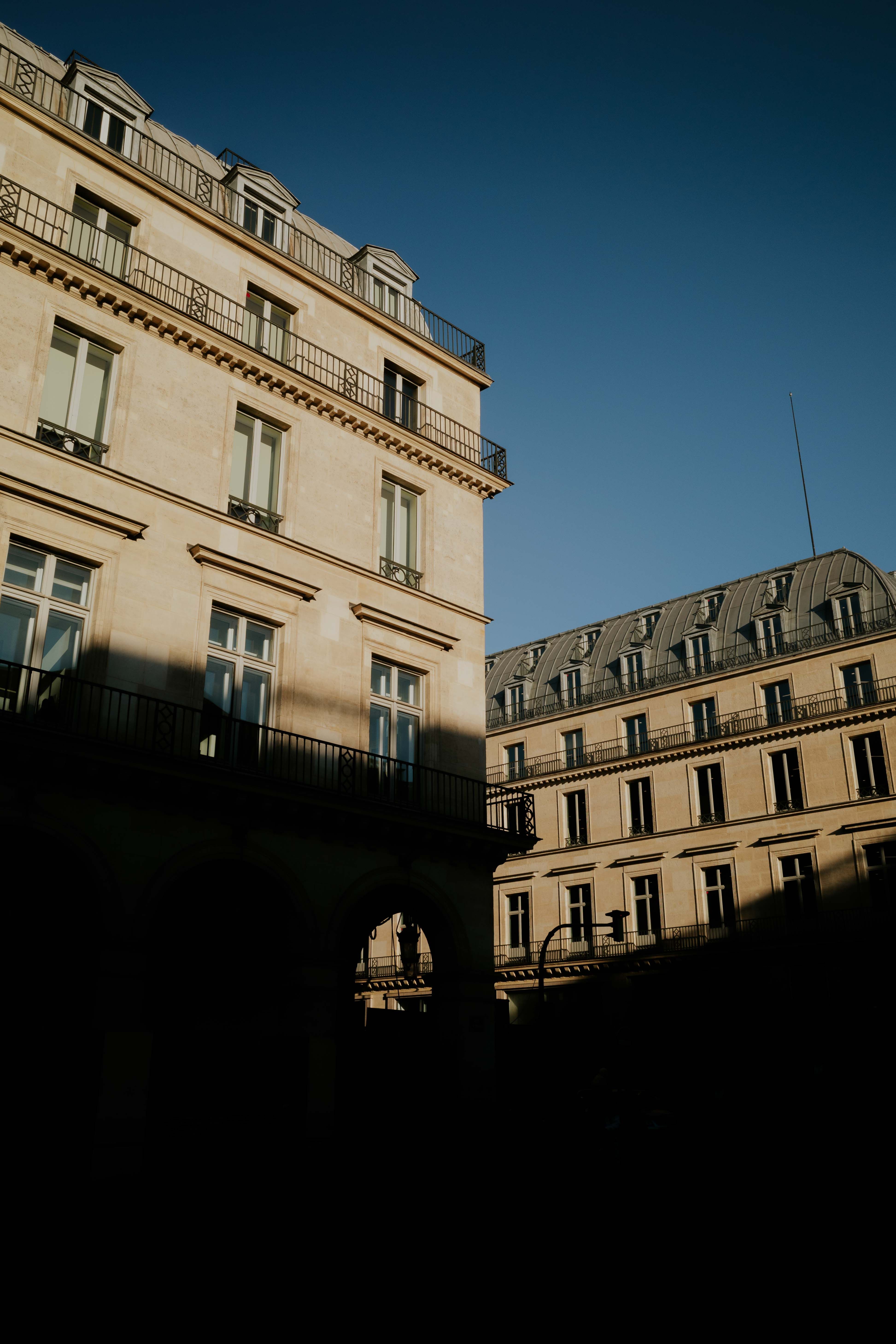 Sunlit Buildings Walls over Shadow · Free Stock Photo