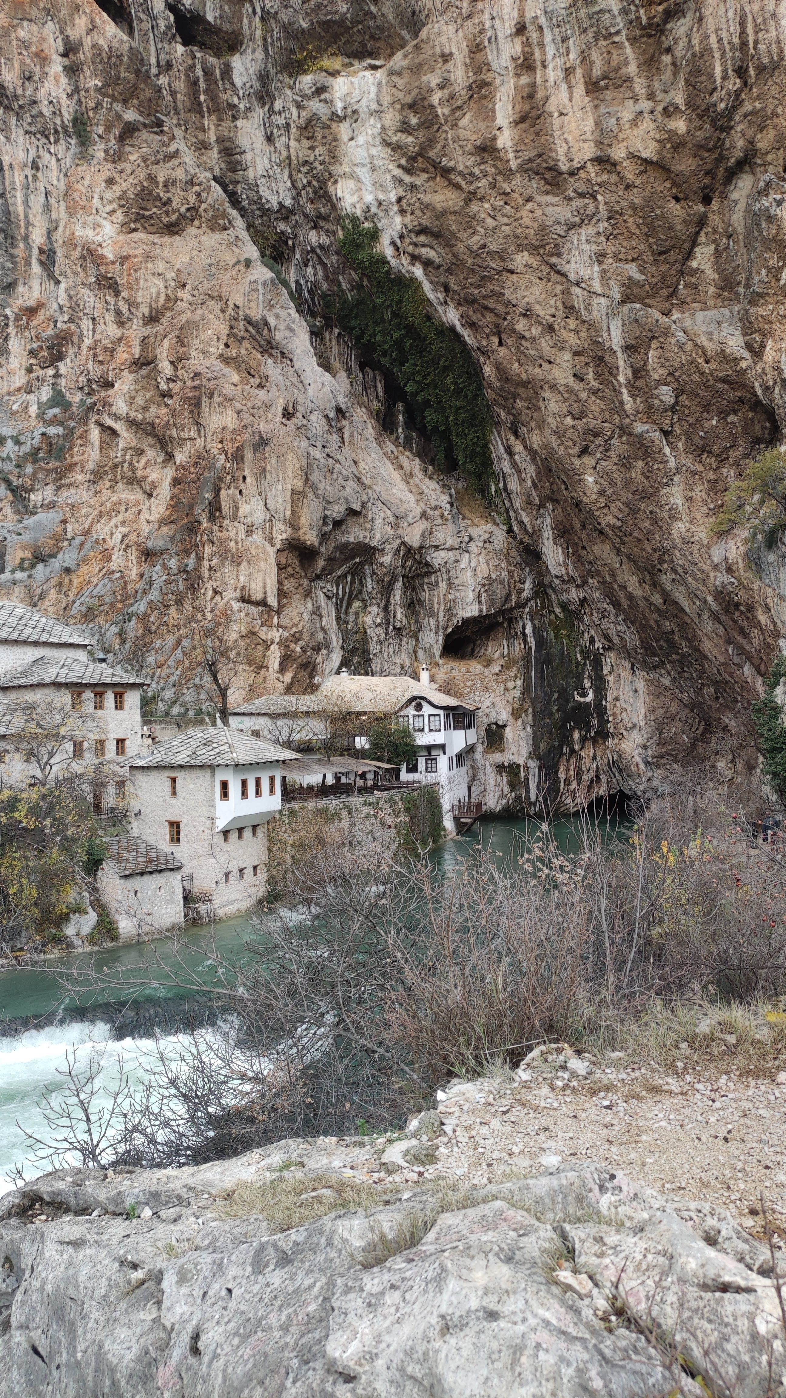 Source of the Buna River and the Blagaj Tekija, Mostar, Bosnia and ...