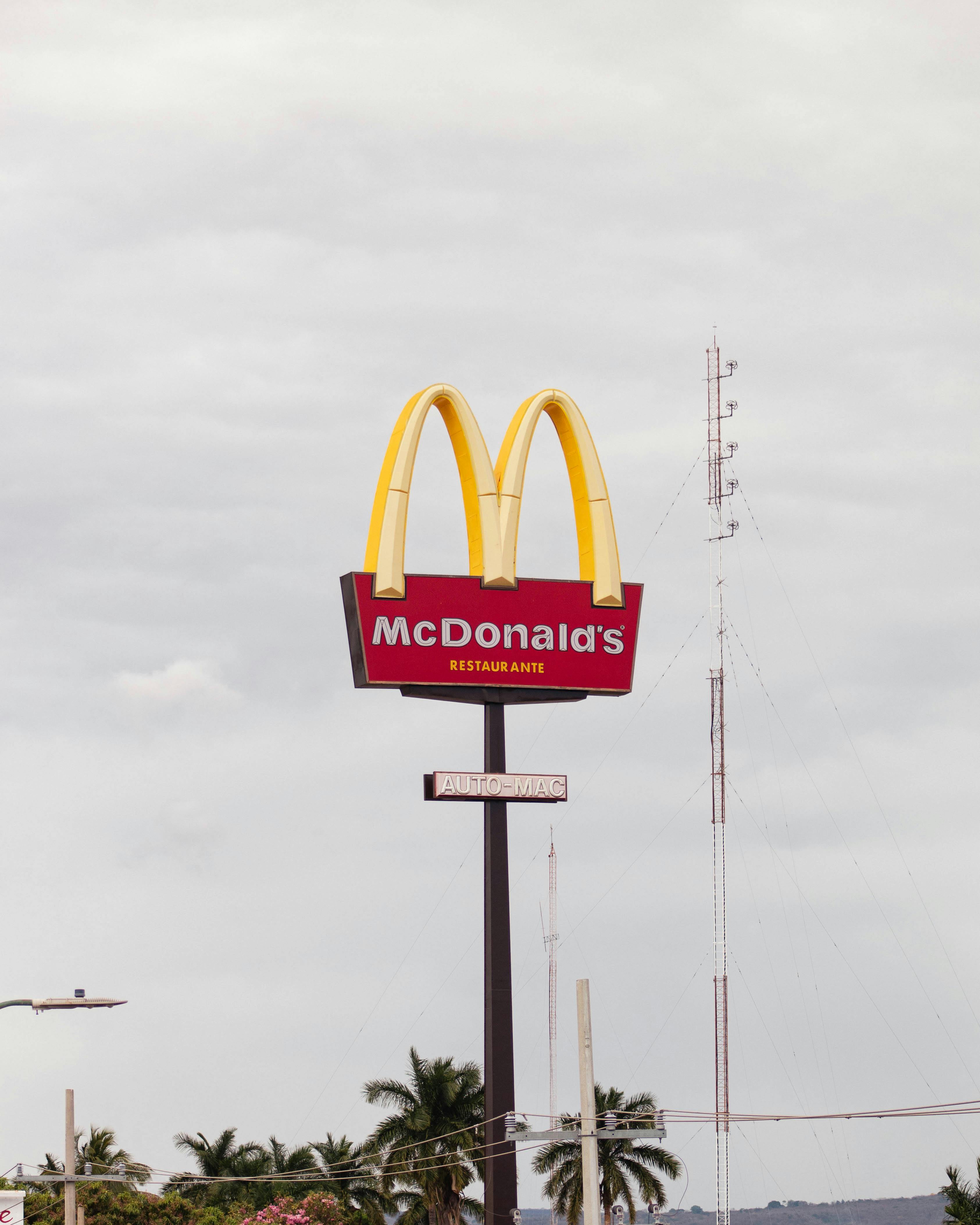 McDonalds Signboard on a Pole · Free Stock Photo
