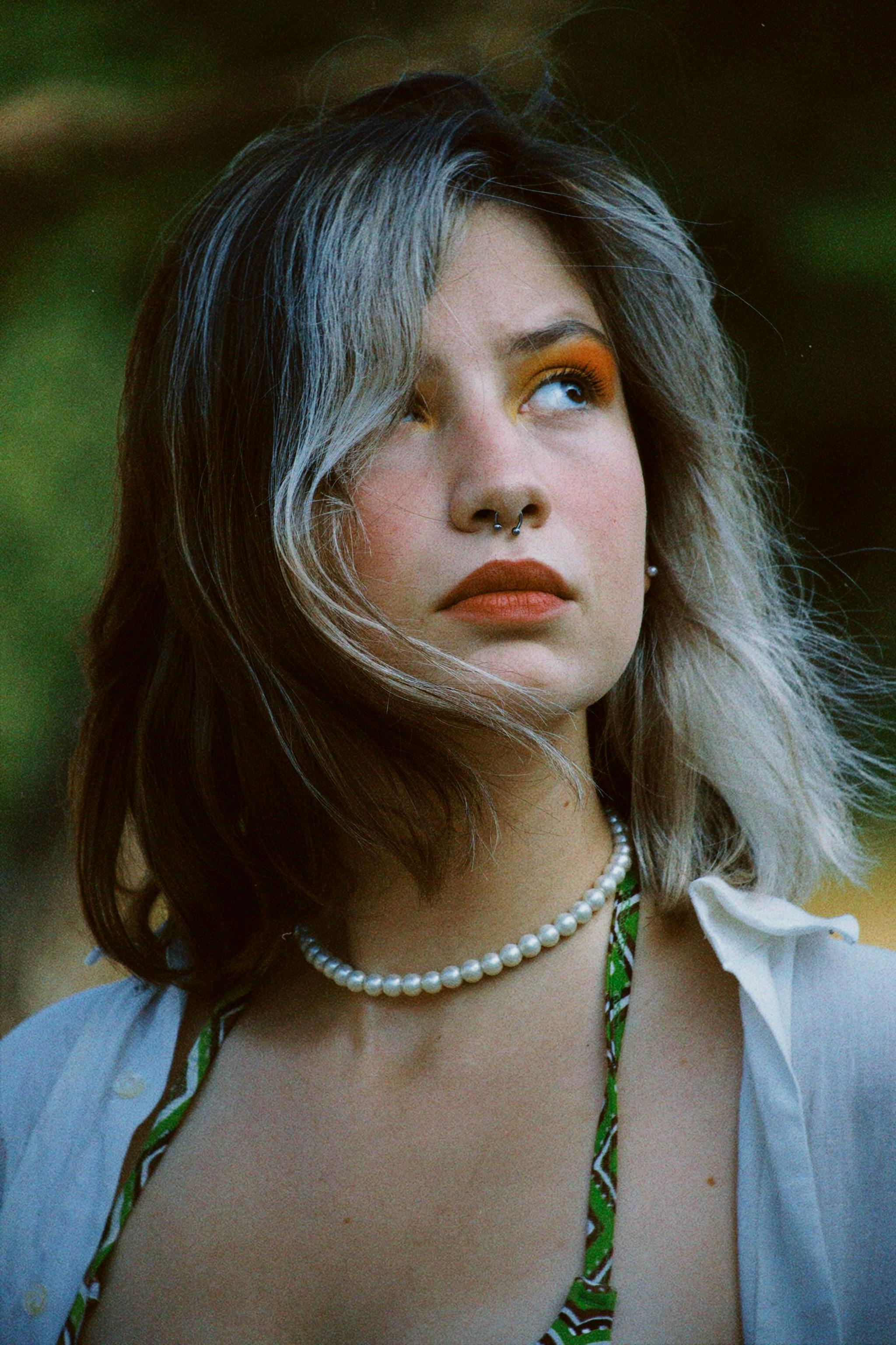 Woman with Orange Mascara · Free Stock Photo