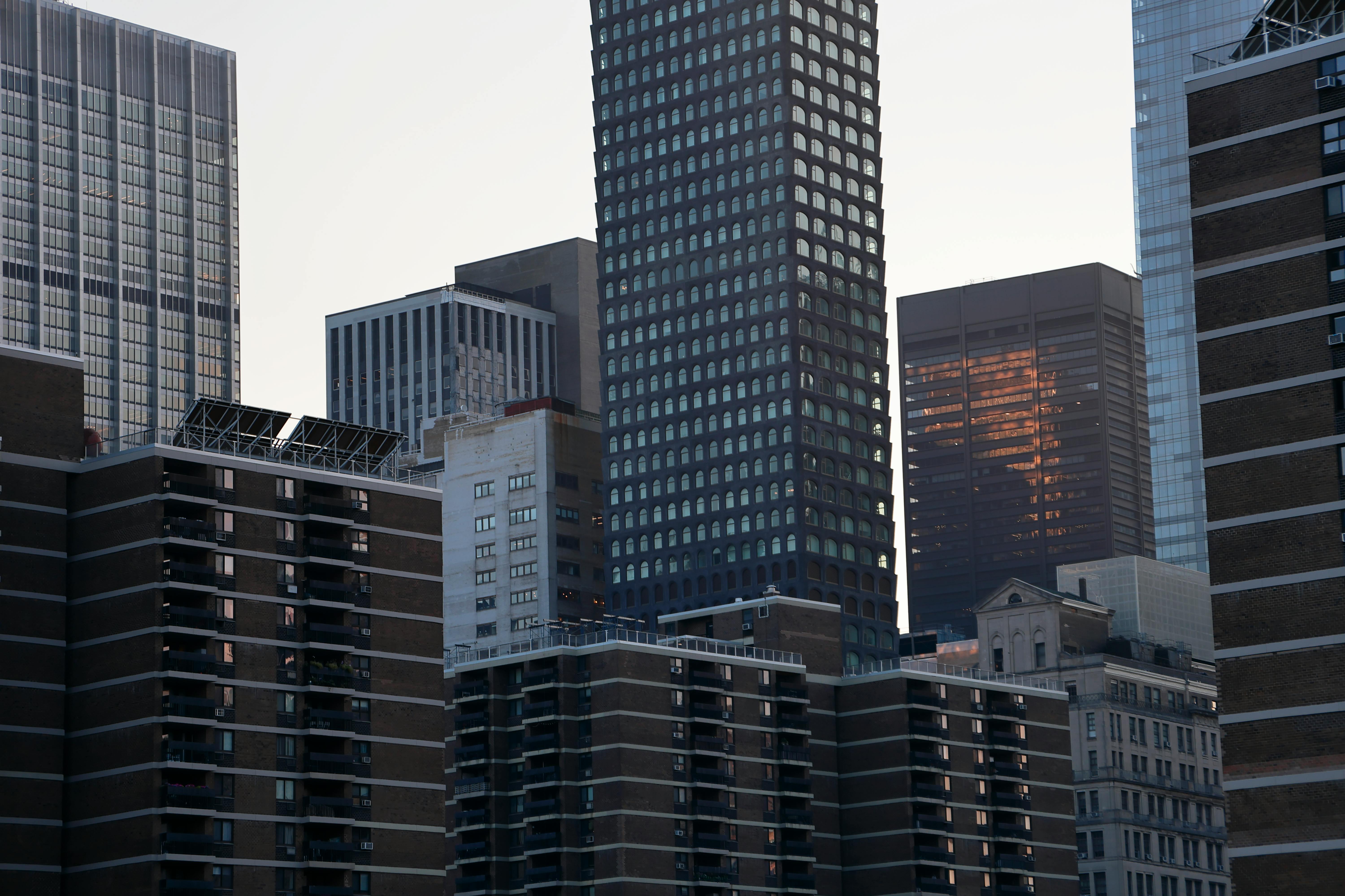 Modern Office Building by Street in City · Free Stock Photo