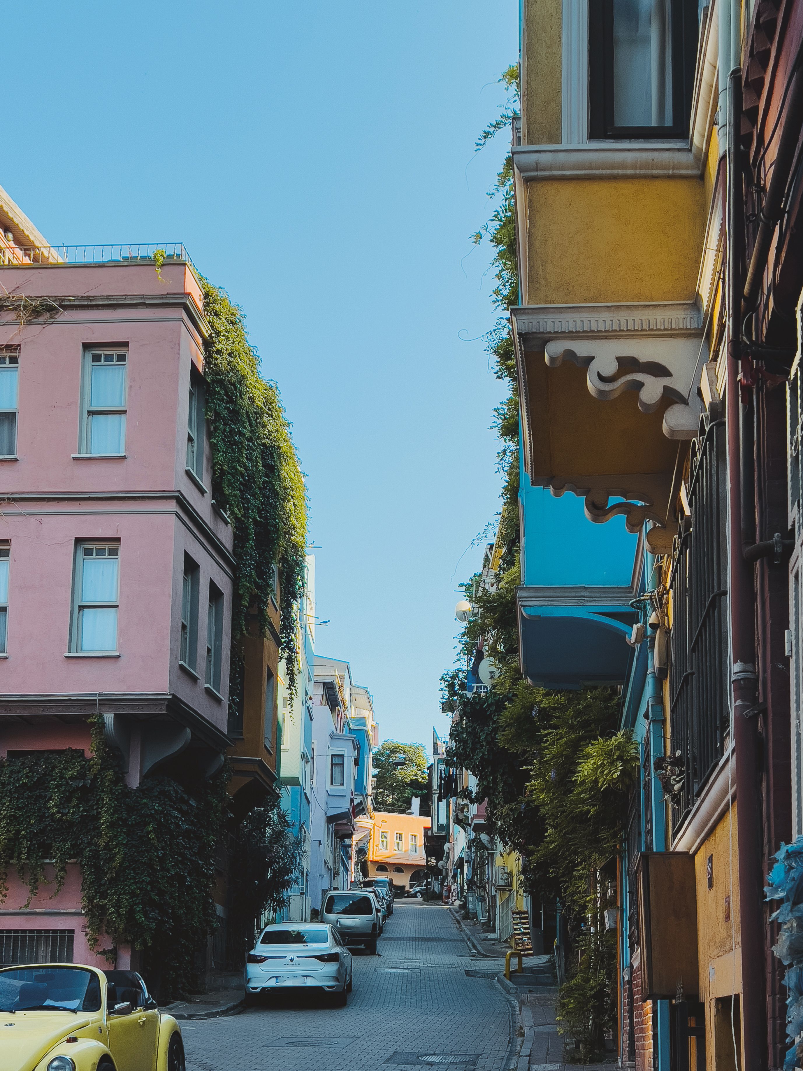 Facade of Historical Turkish Houses with Colorful Exteriors · Free ...