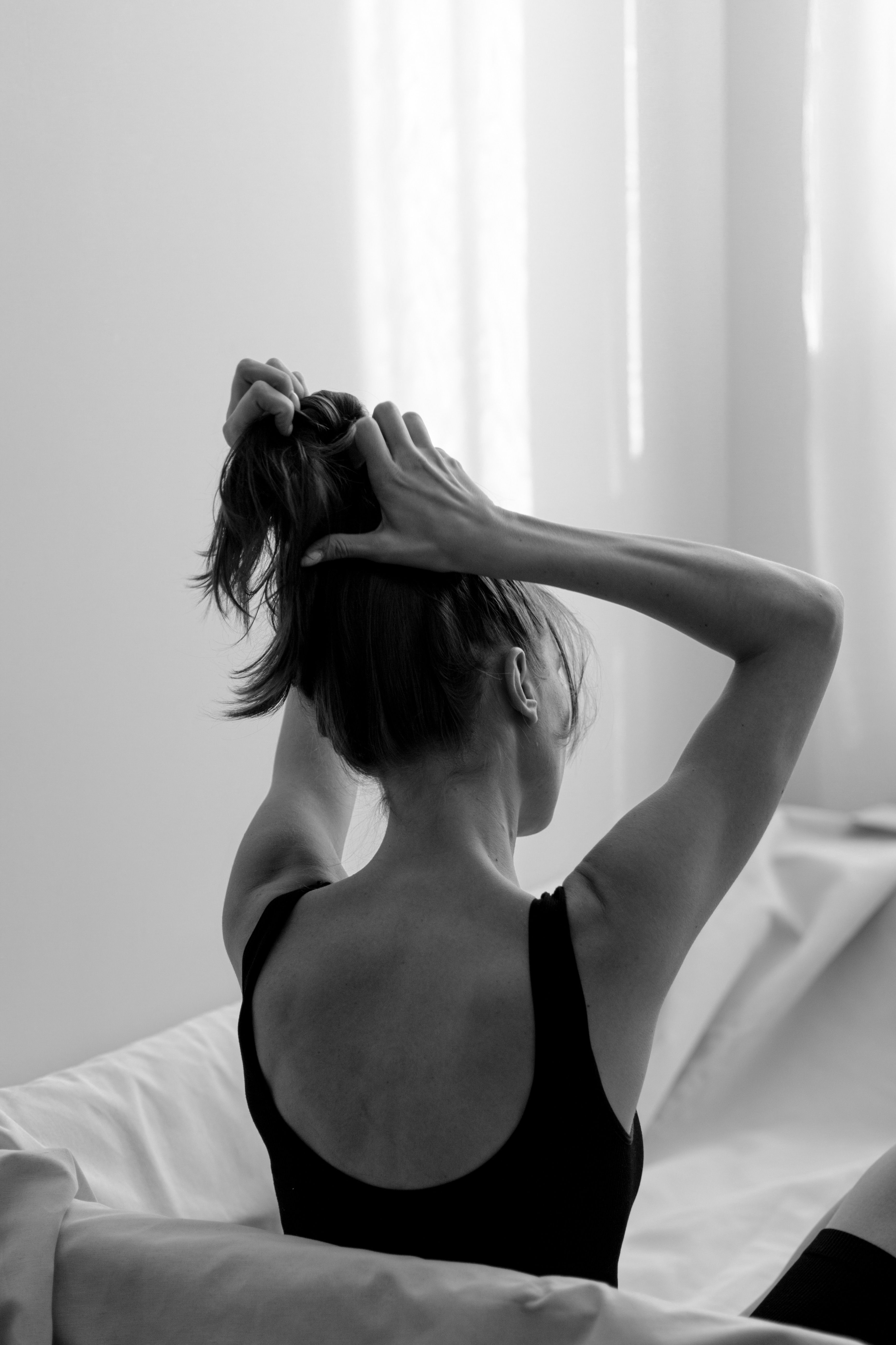 Photo of a Woman Covering her Body With Two Hands · Free Stock Photo