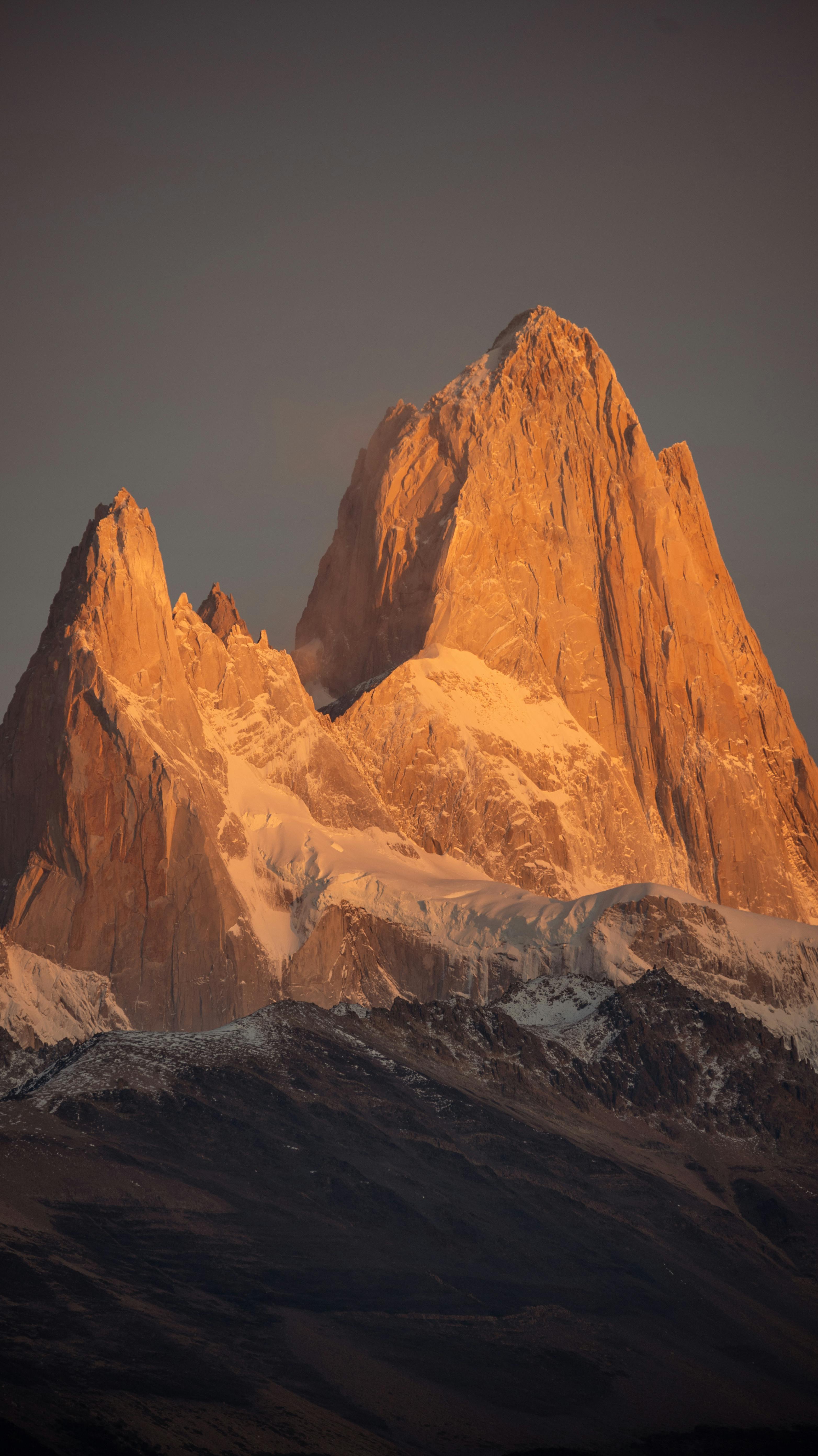 Sunlit Mountain at Sunset · Free Stock Photo