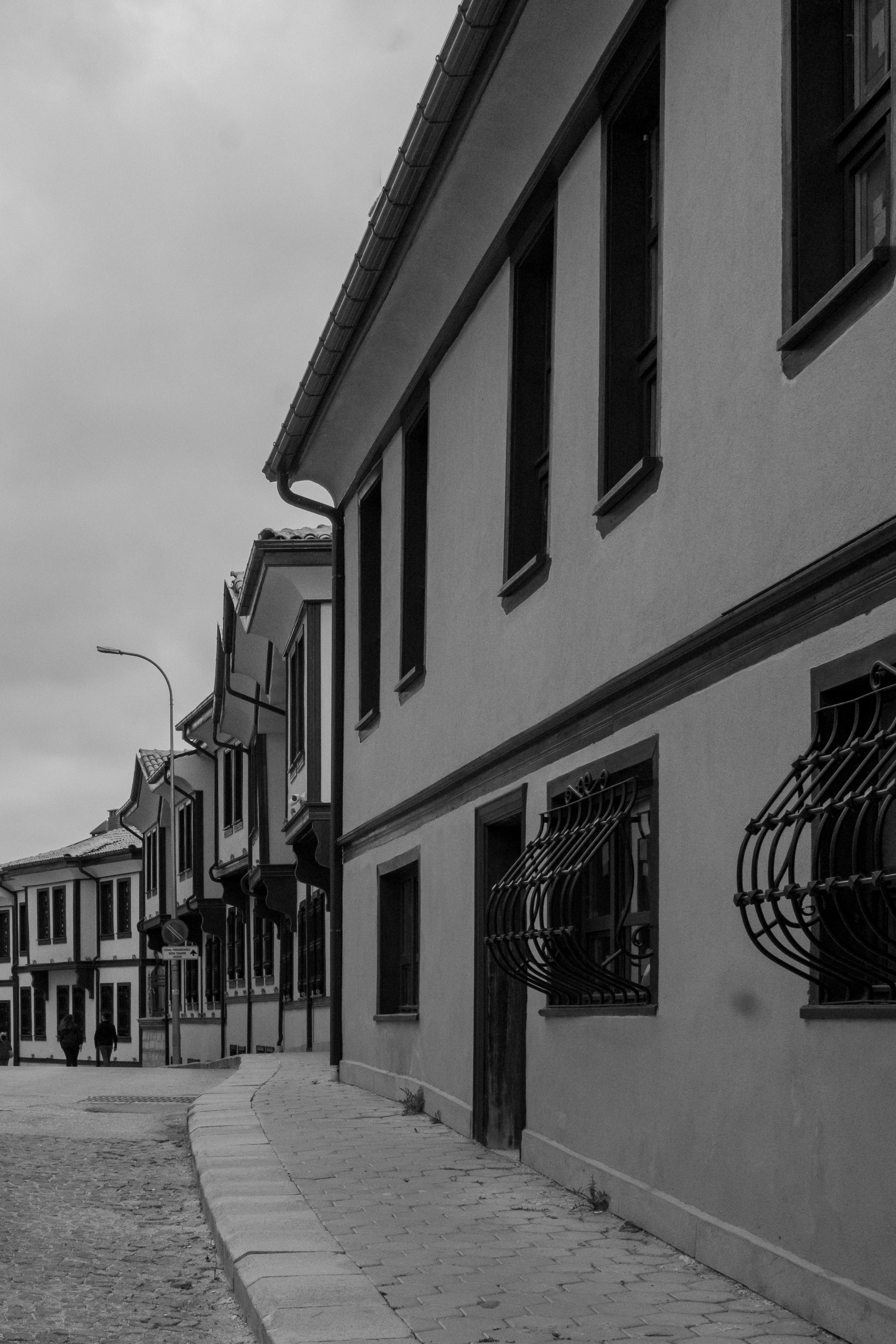 Black and White Photo of Traditional Turkish Houses · Free Stock Photo