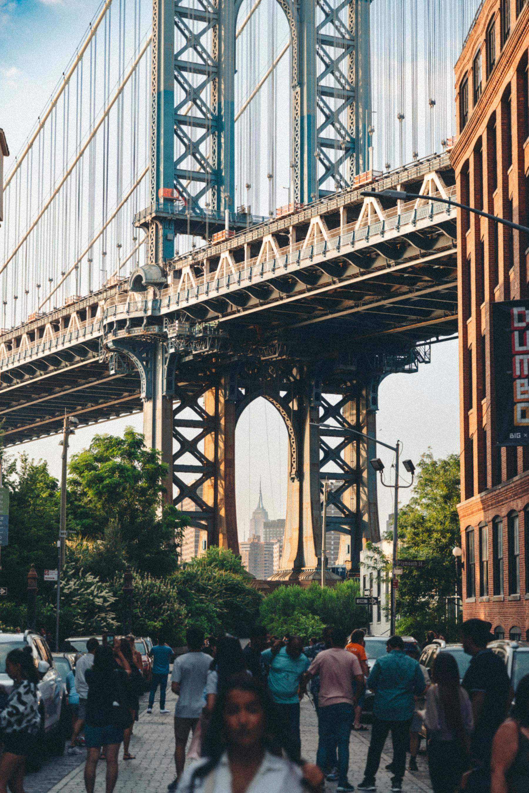 american flag on top of bridge · Free Stock Photo